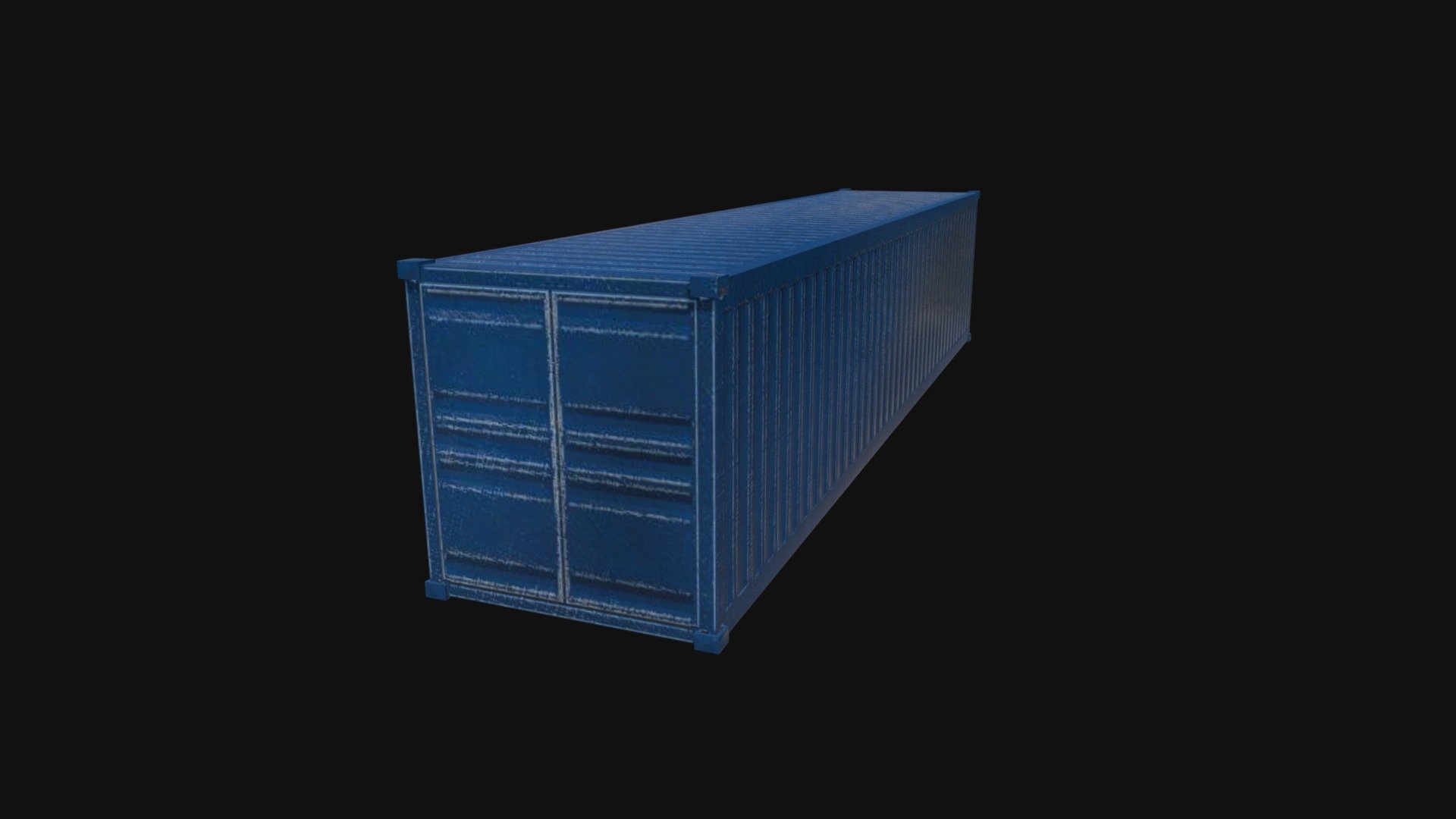 Low Poly Cargo Container Blue - Buy Royalty Free 3D model by WSM Game ...