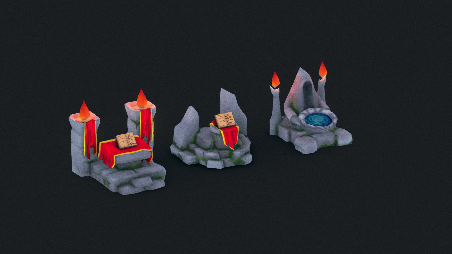 Altars - Game asset - 3D model by Bento (@gostbento) [ad24ba2] - Sketchfab