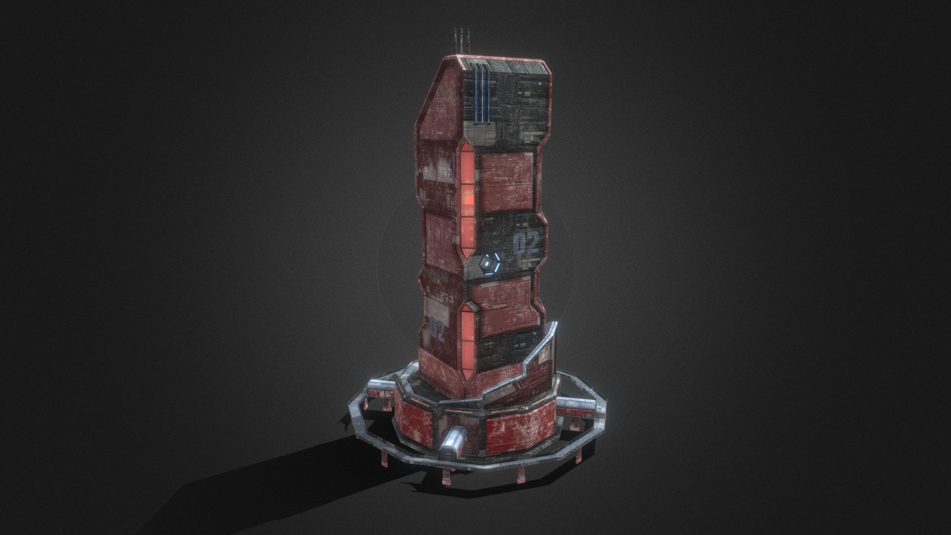 SciFi Cyberpunk Building 02 - Buy Royalty Free 3D model by @blue ...