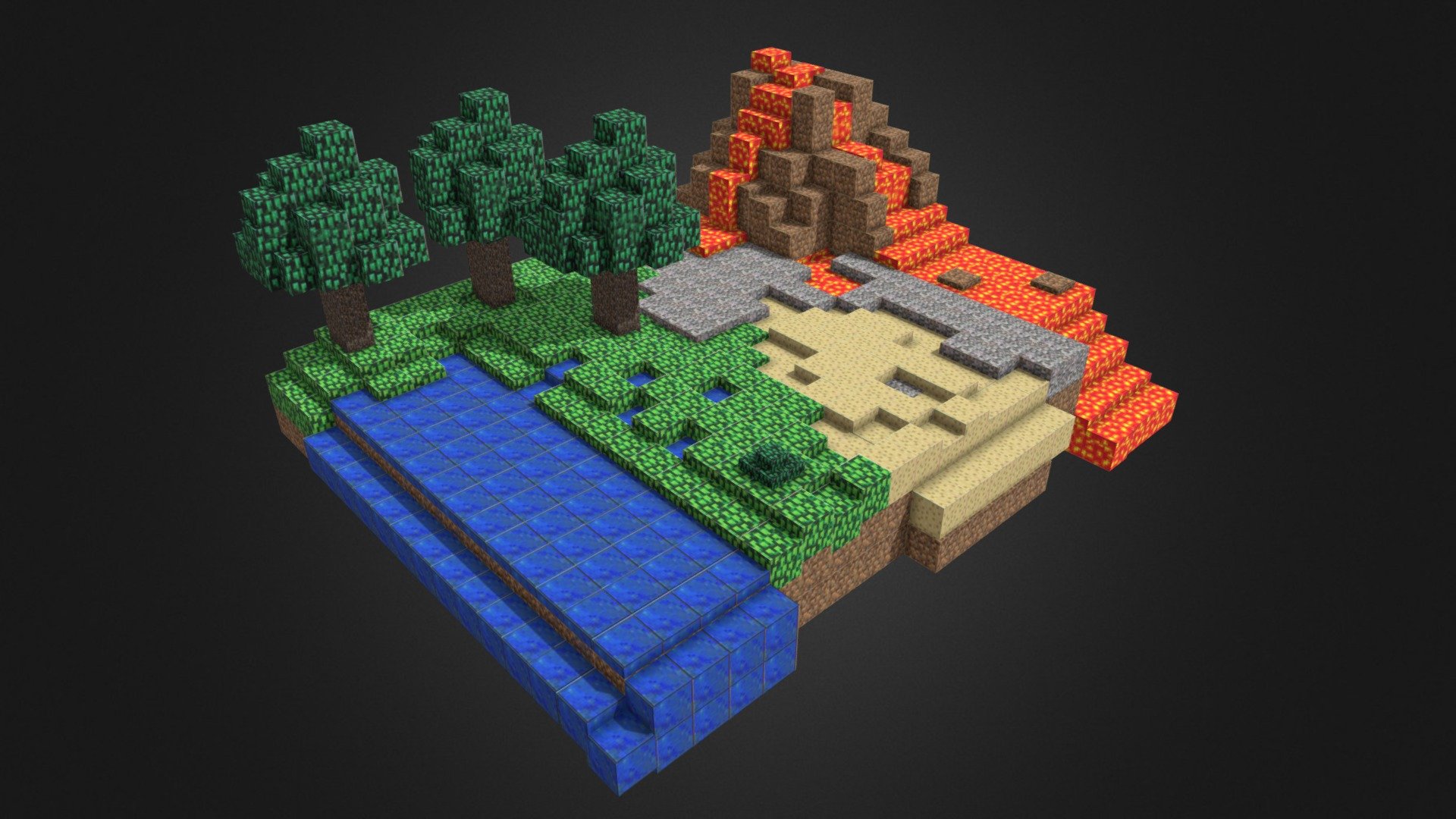 2020-03 麥塊大自然 - Download Free 3D model by vuikian2001 [ad2a83f] - Sketchfab