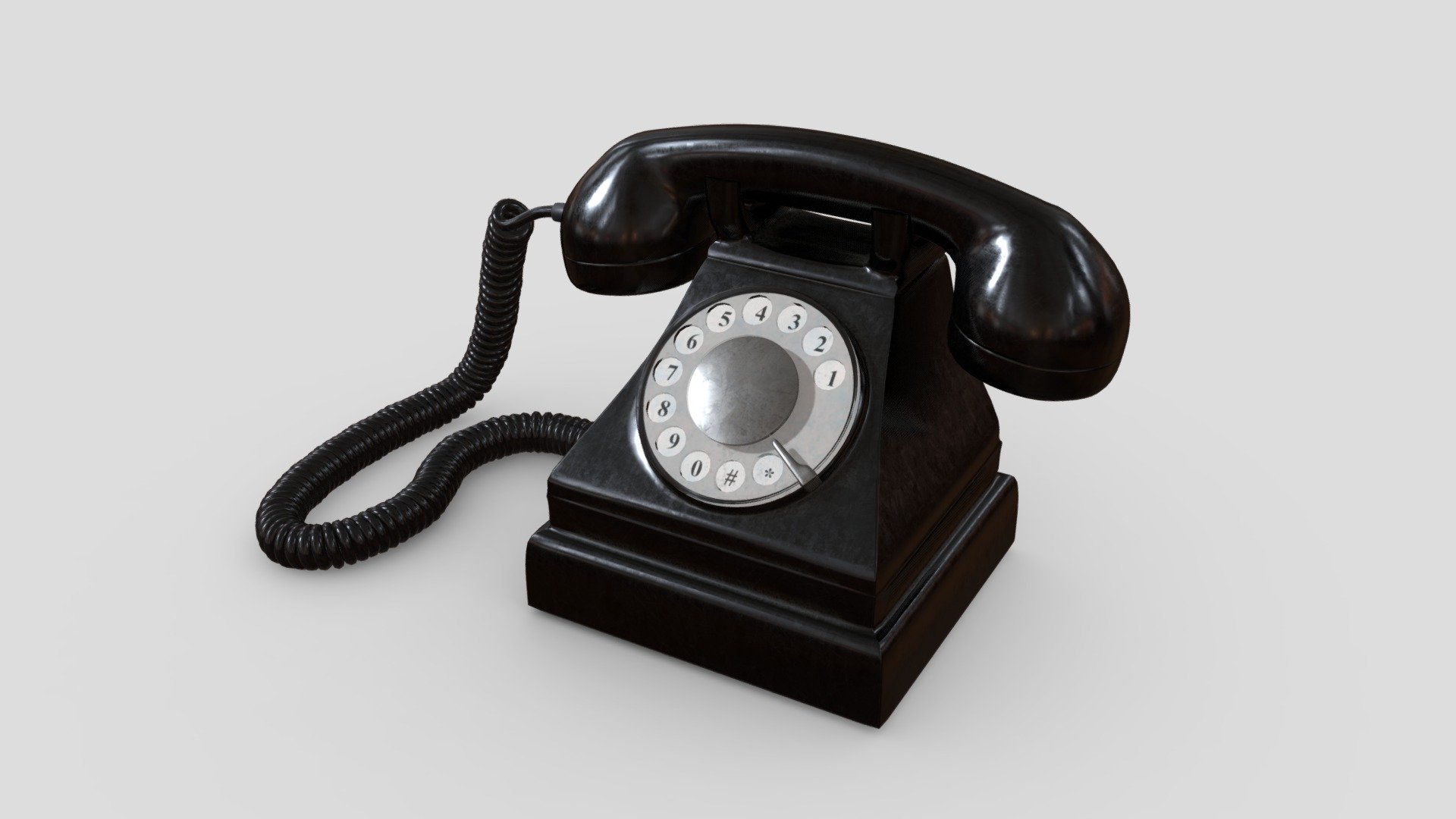 Old telephone - Buy Royalty Free 3D model by dusan.lamos [ad2b9e6 ...