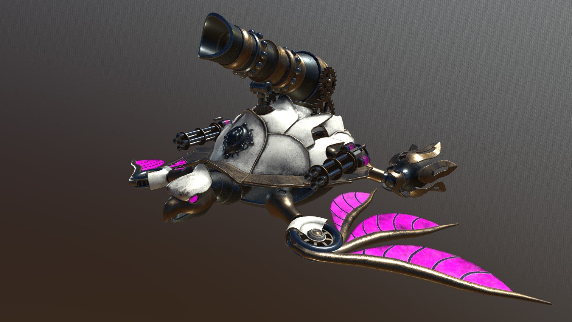 Clockwork Cannon Turtle - 3D model by Arcadeous Phoenix (@arcadeous3d ...