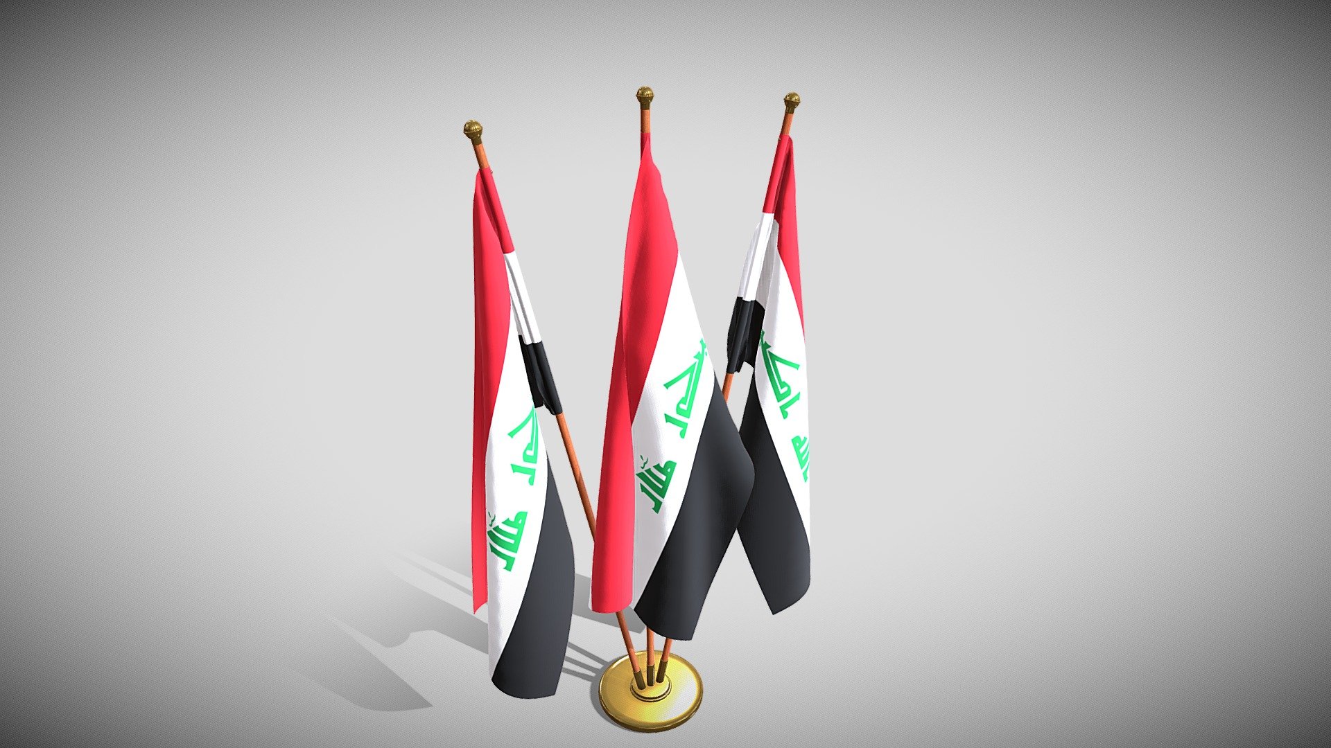 Iraq Flag Pack - Buy Royalty Free 3D model by dragosburian [ad2f8eb ...