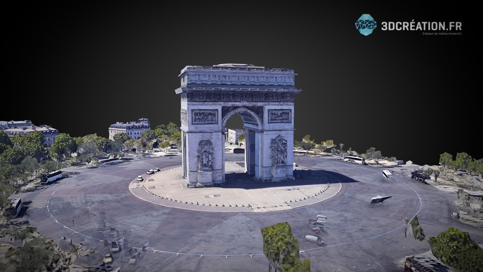 PARIS ARC DE TRIOMPHE - 3D model by 3dcreation_lyon [ad34155] - Sketchfab