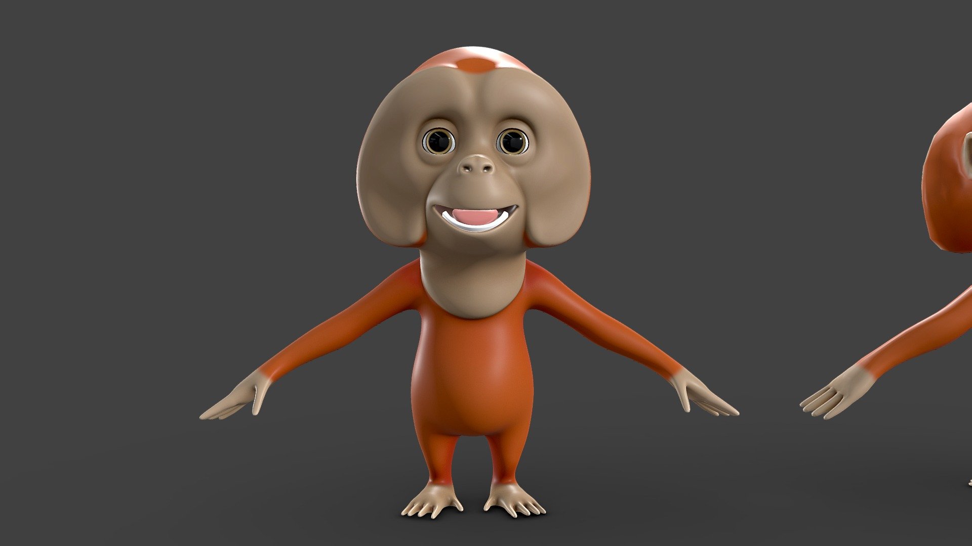 Toony Orangutan - Topology + UV Map - 3D model by Tashi59 (@tsering ...