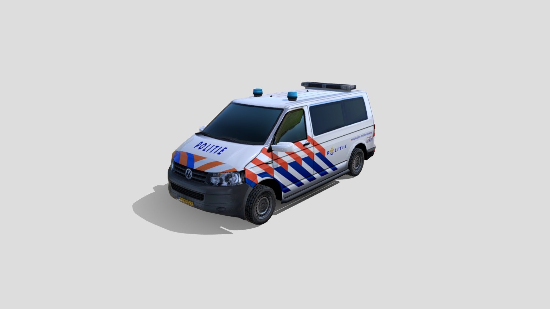 VW Transporter Dutch Police Livery Low Poly - 3D model by Euramec ...