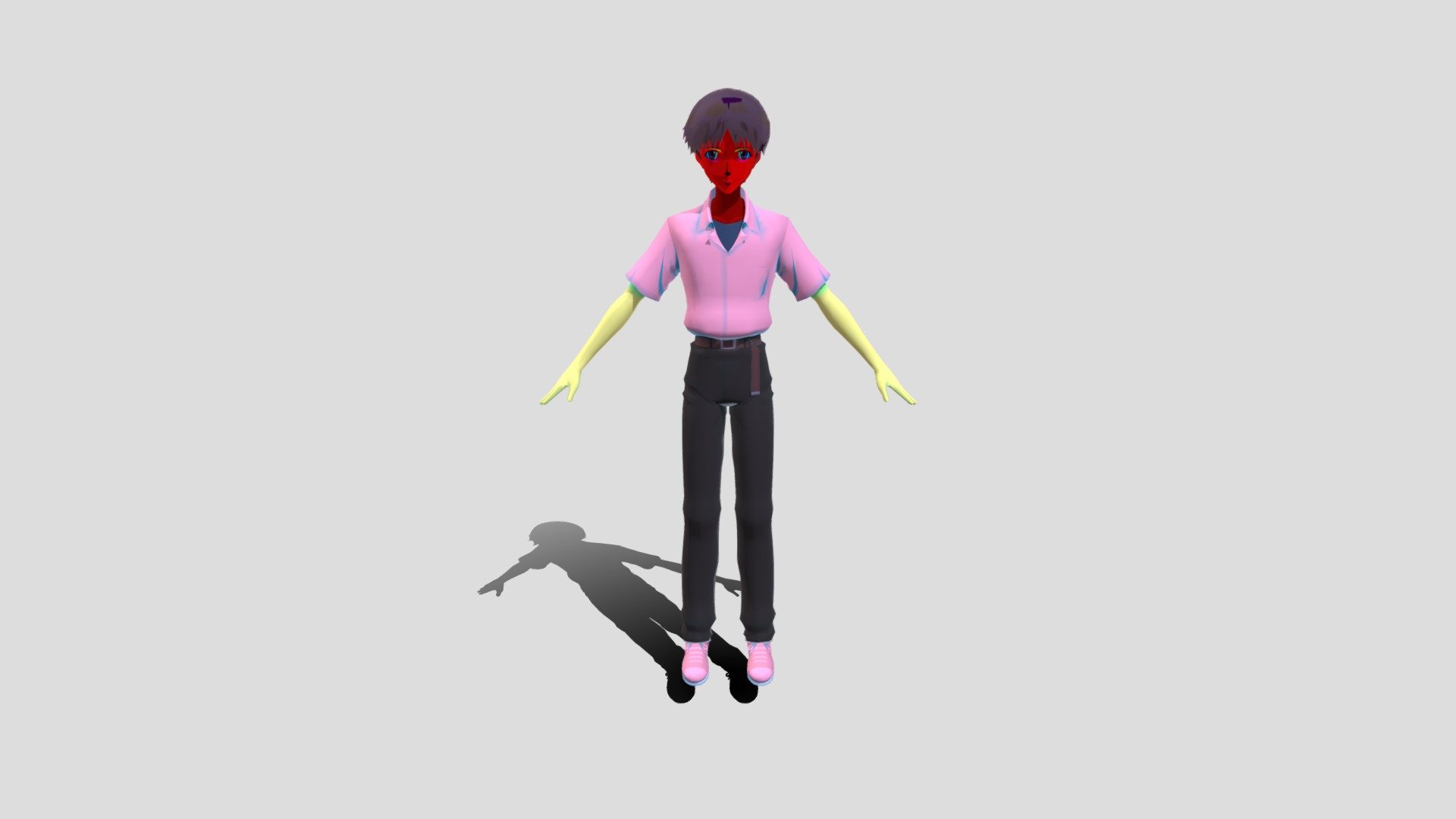 Shinji Ikari 3D model (the model isn't mine) - Download Free 3D model ...