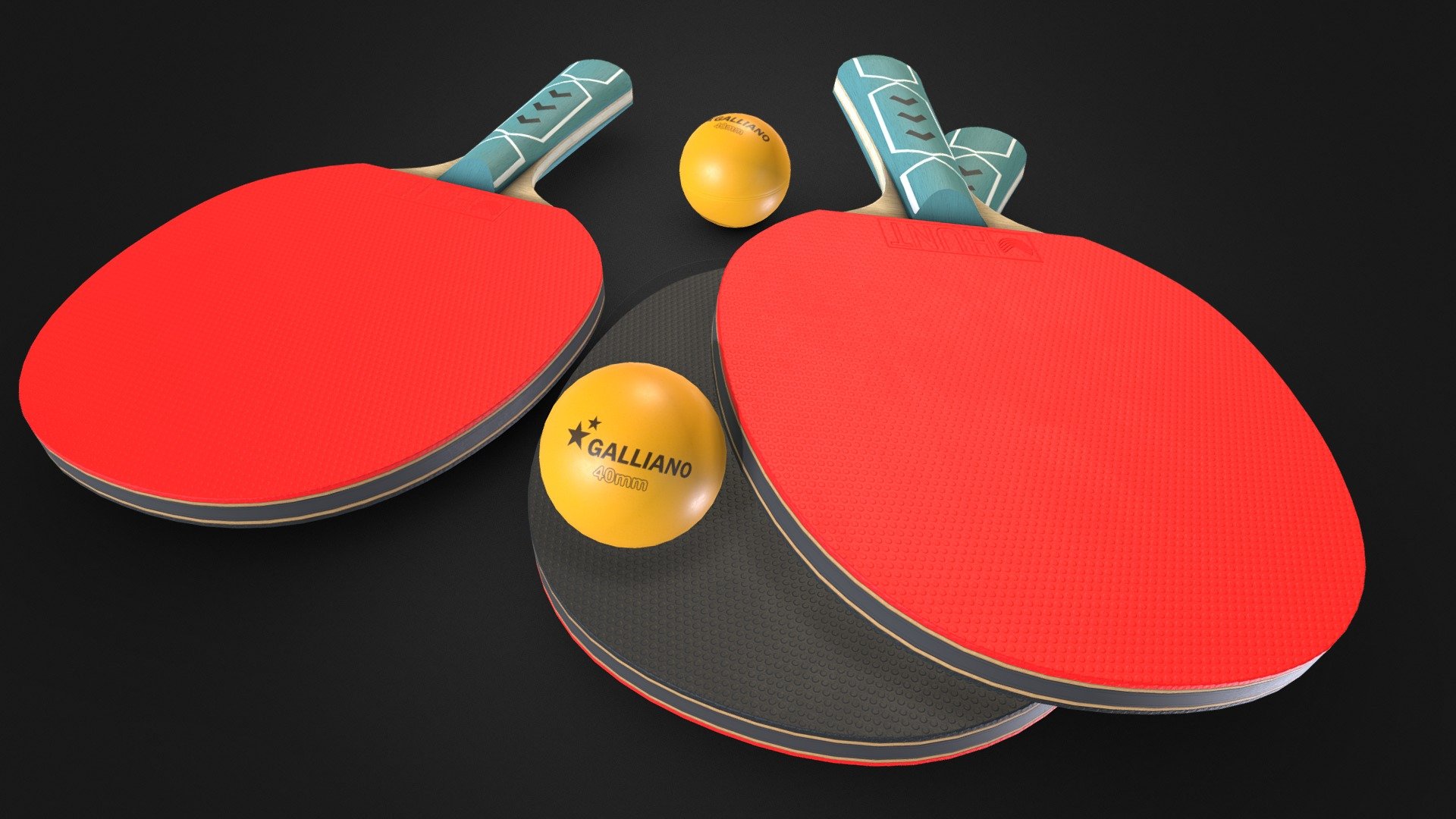 Table Tennis Rackets (Ping Pong) - Download Free 3D model by ...
