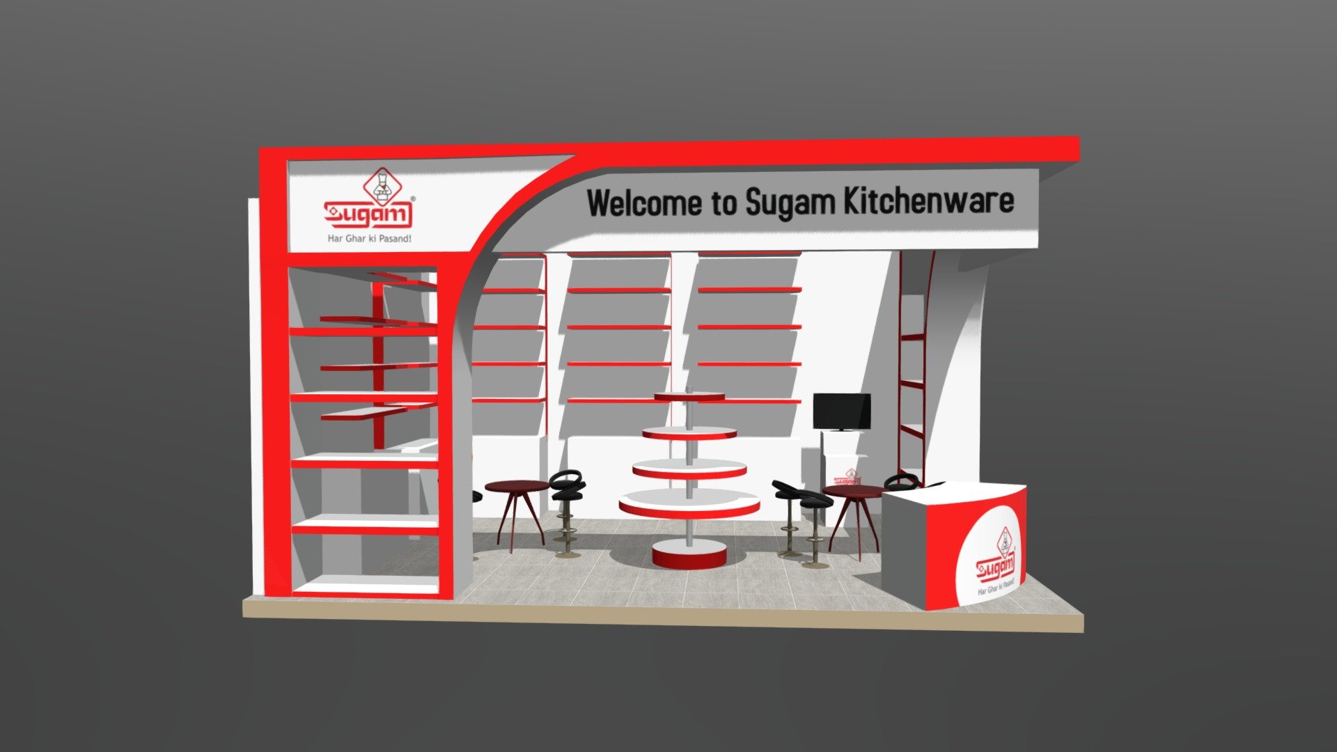 Virtual Store Layout 3D Model - Download Free 3D model by Spartan ...