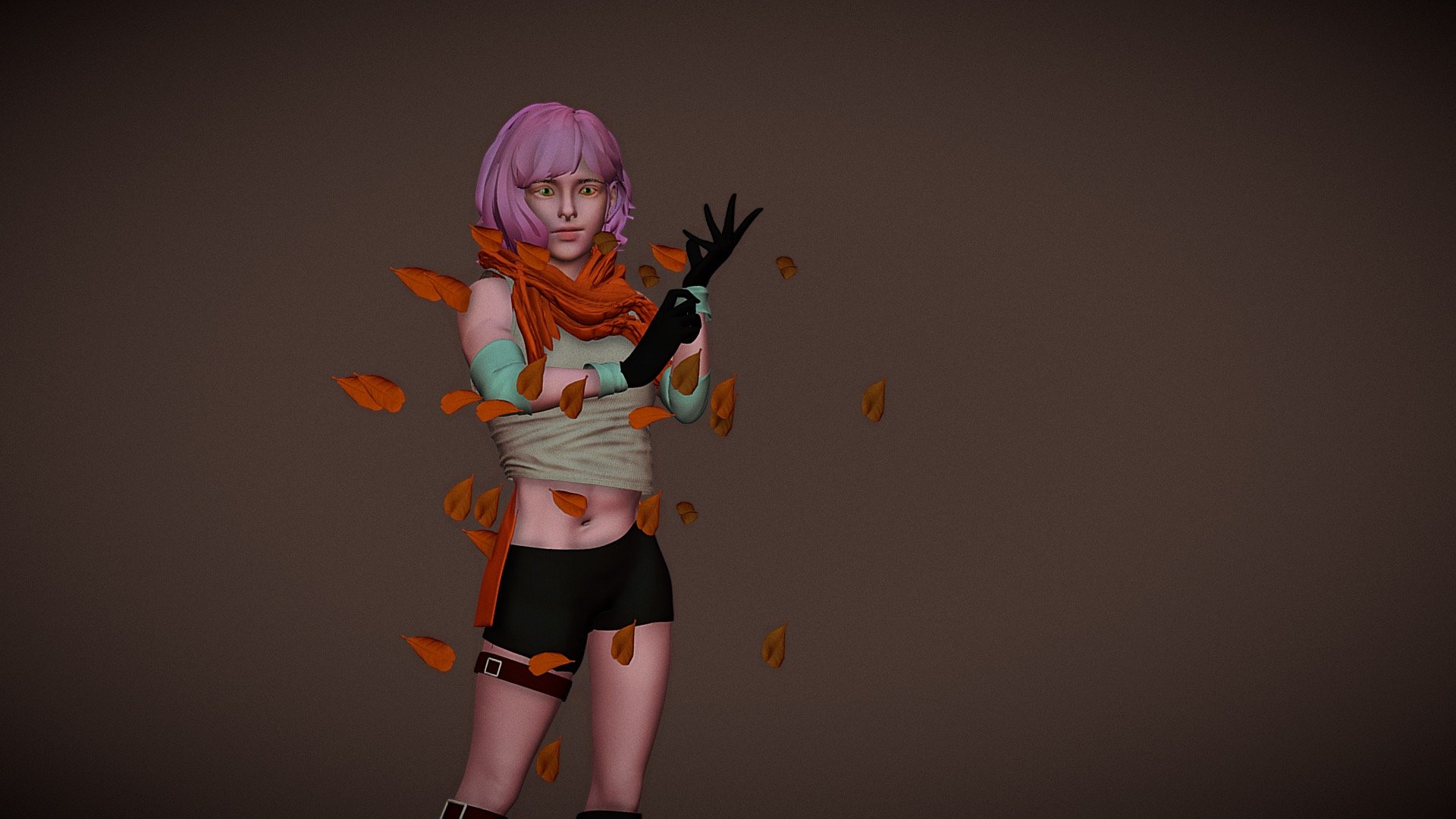 autumn girl - 3D model by Josephcrog [ad43e6a] - Sketchfab