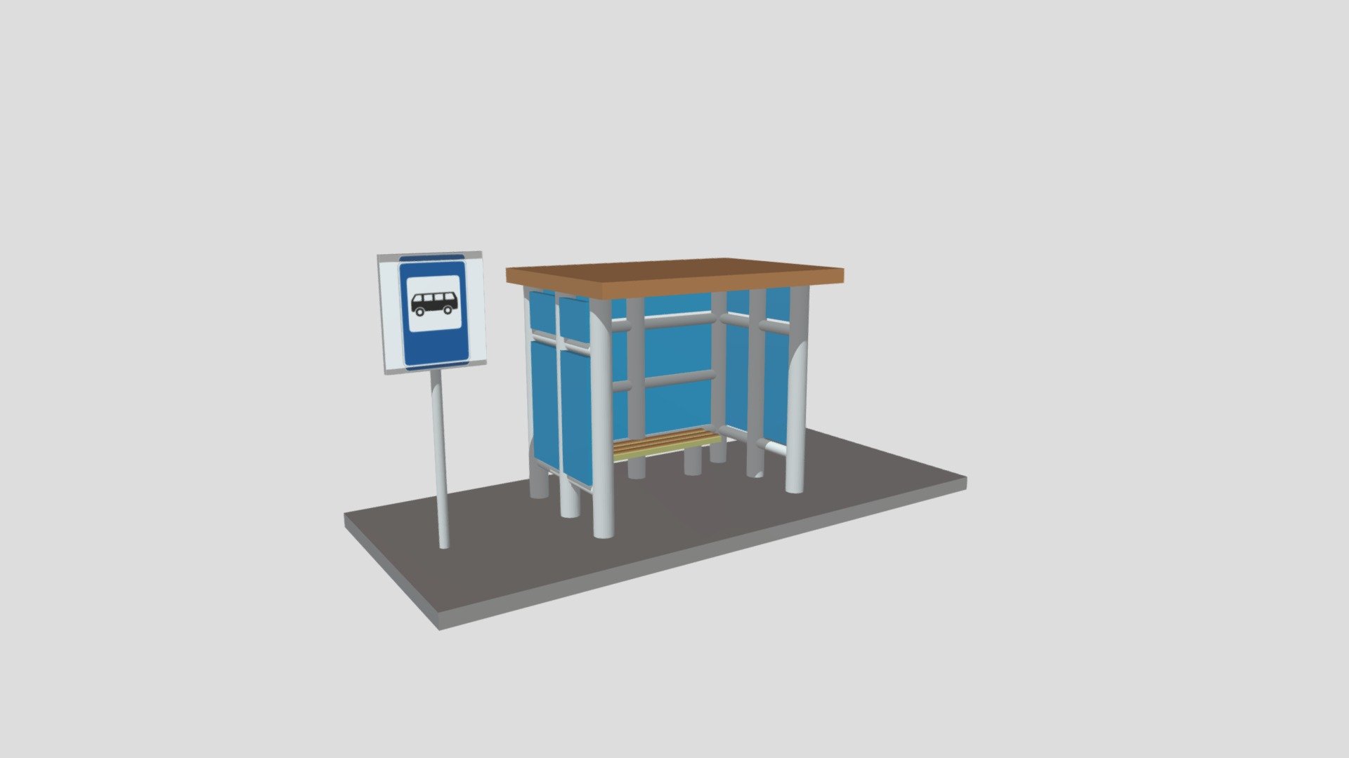 Low Poly Bus Stop - Download Free 3D model by randomModelsMan [ad4e611 ...