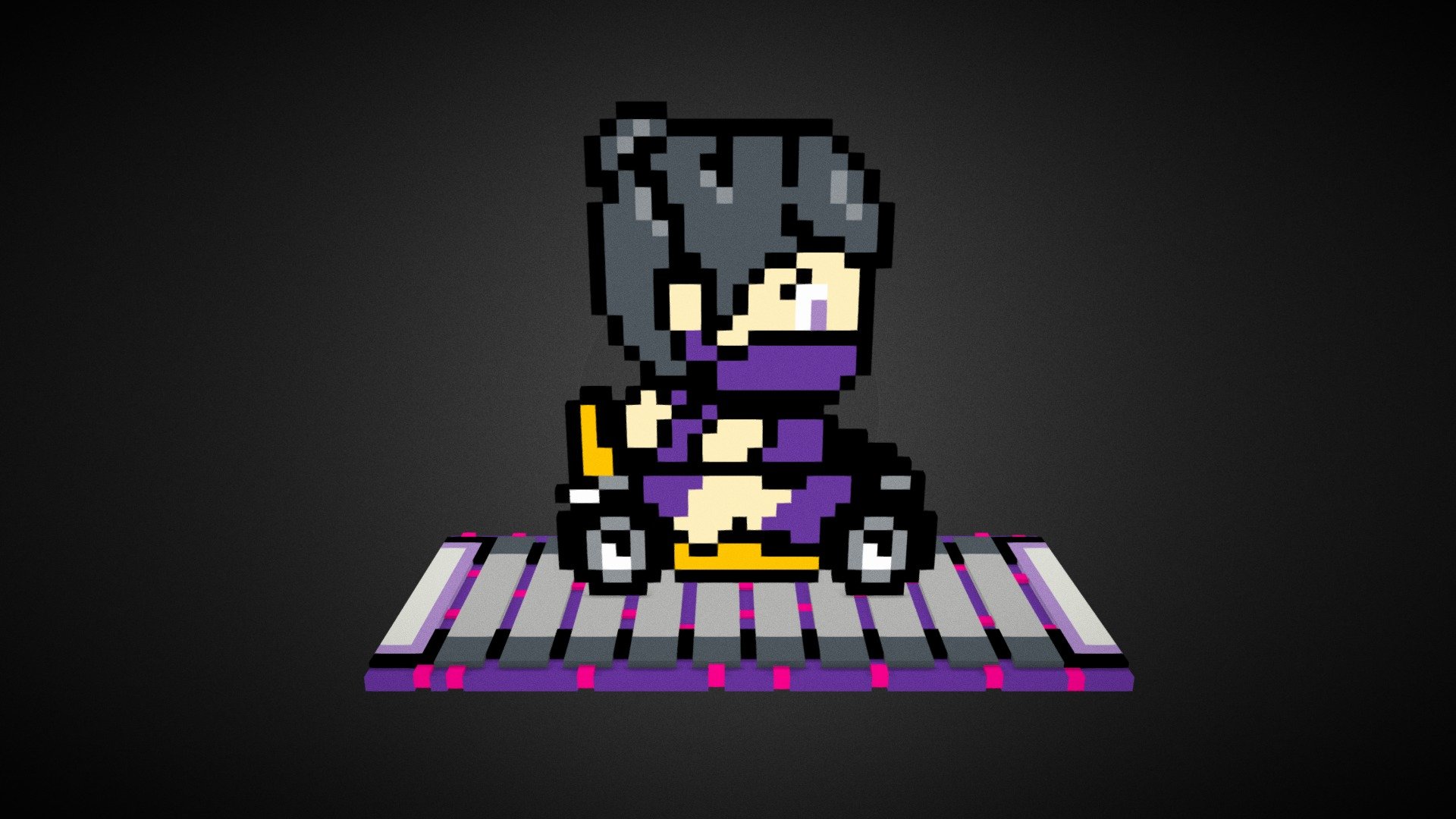 SMK086 - Super Pixel Kart Mileena - Buy Royalty Free 3D model by Código ...