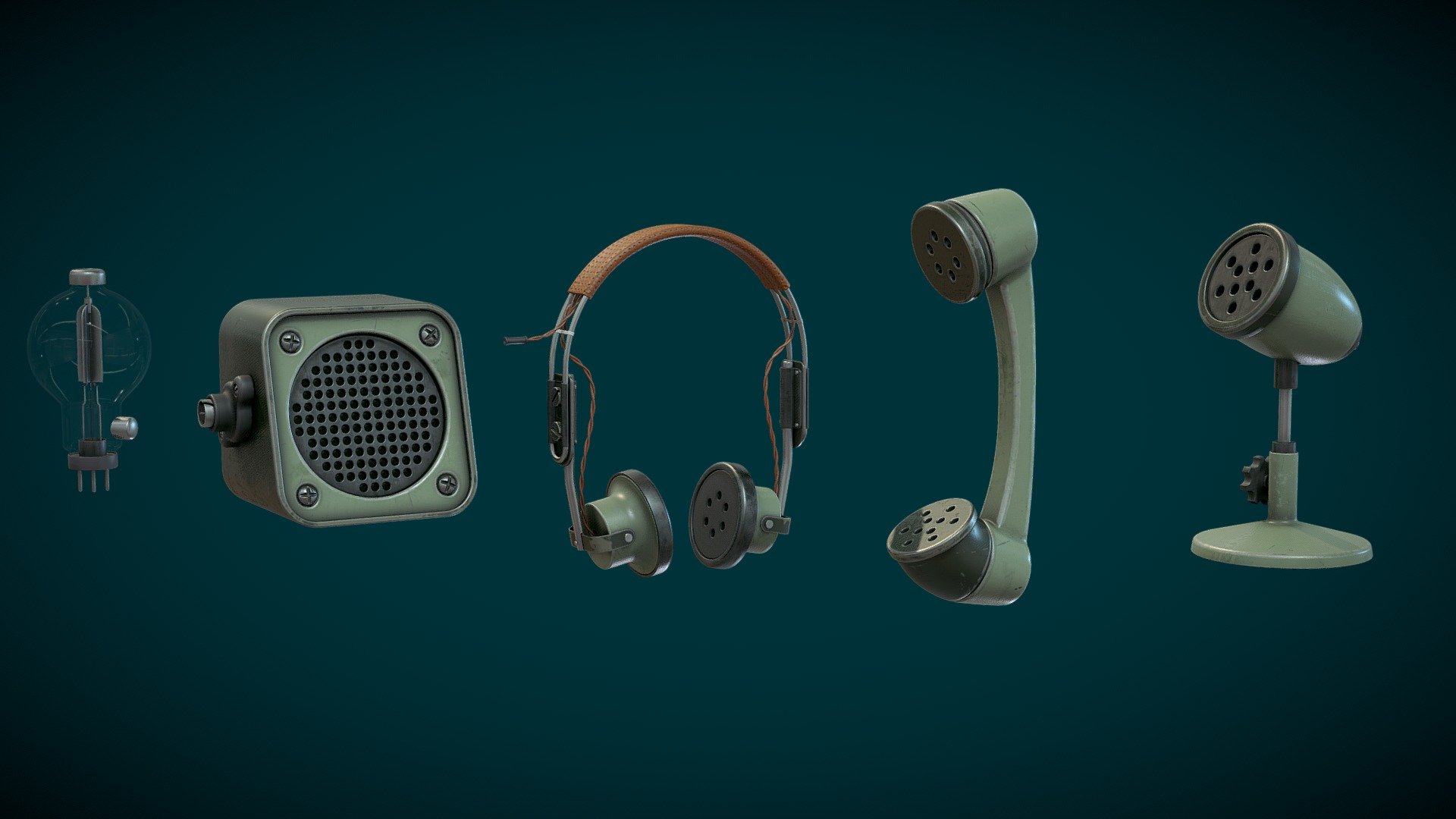 Radio station equipment - 3D model by angryarcticfox [ad54328] - Sketchfab