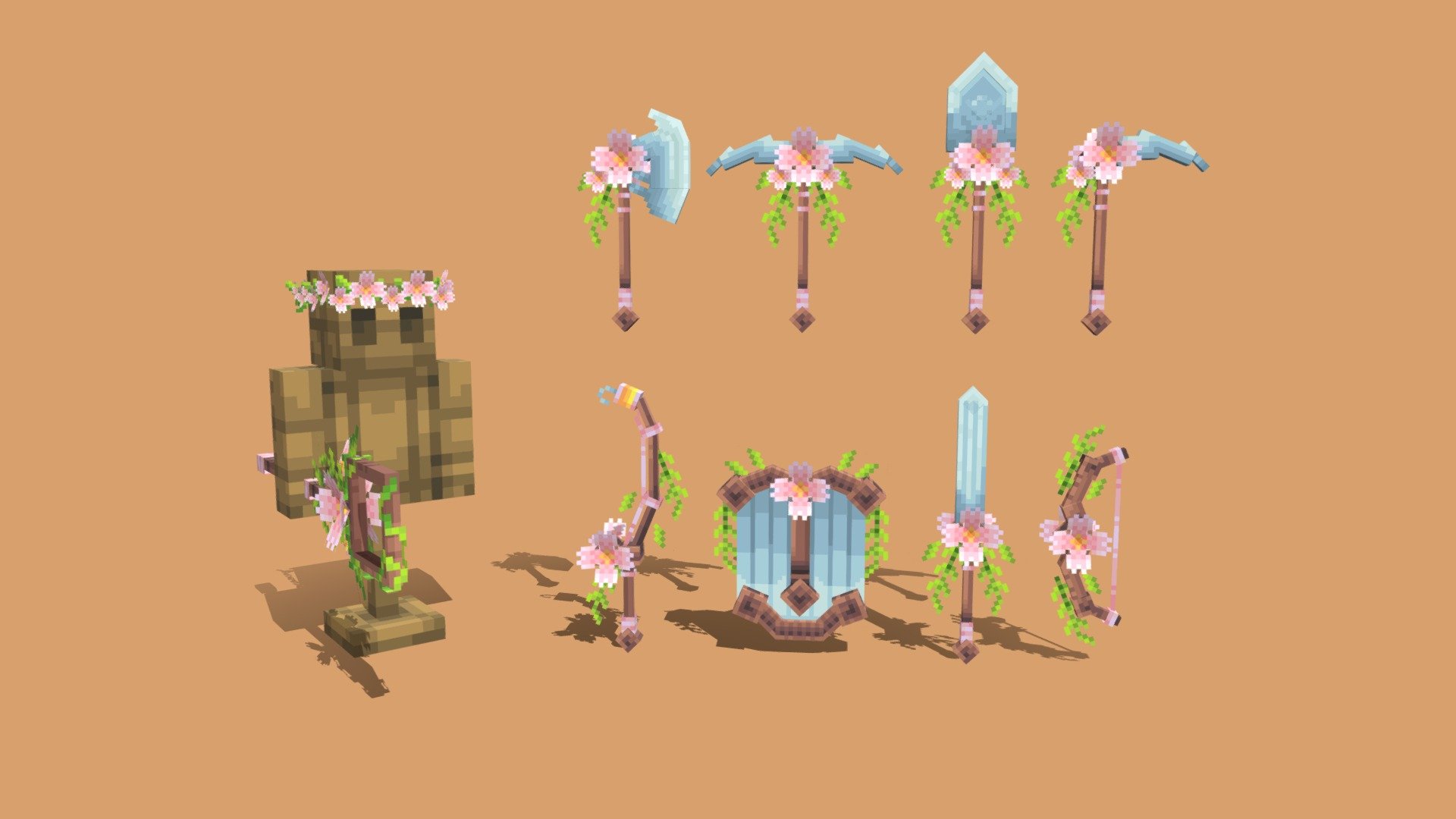 Blossom Set - 3D model by DeBeBe [ad566f0] - Sketchfab