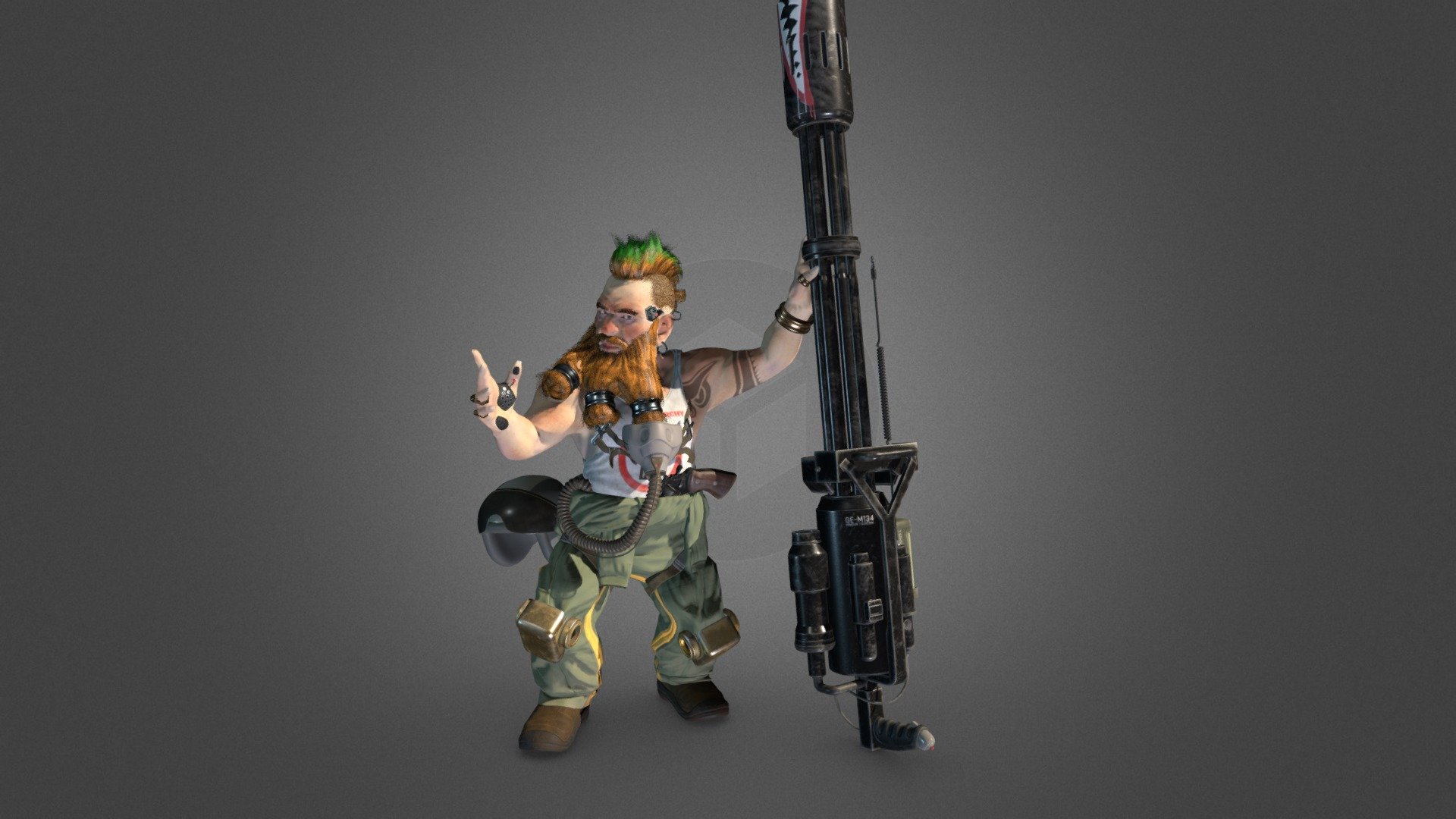 Gunner Dwarf Pose B - 3D model by Rocky (@RockNBurn) [ad57c27] - Sketchfab