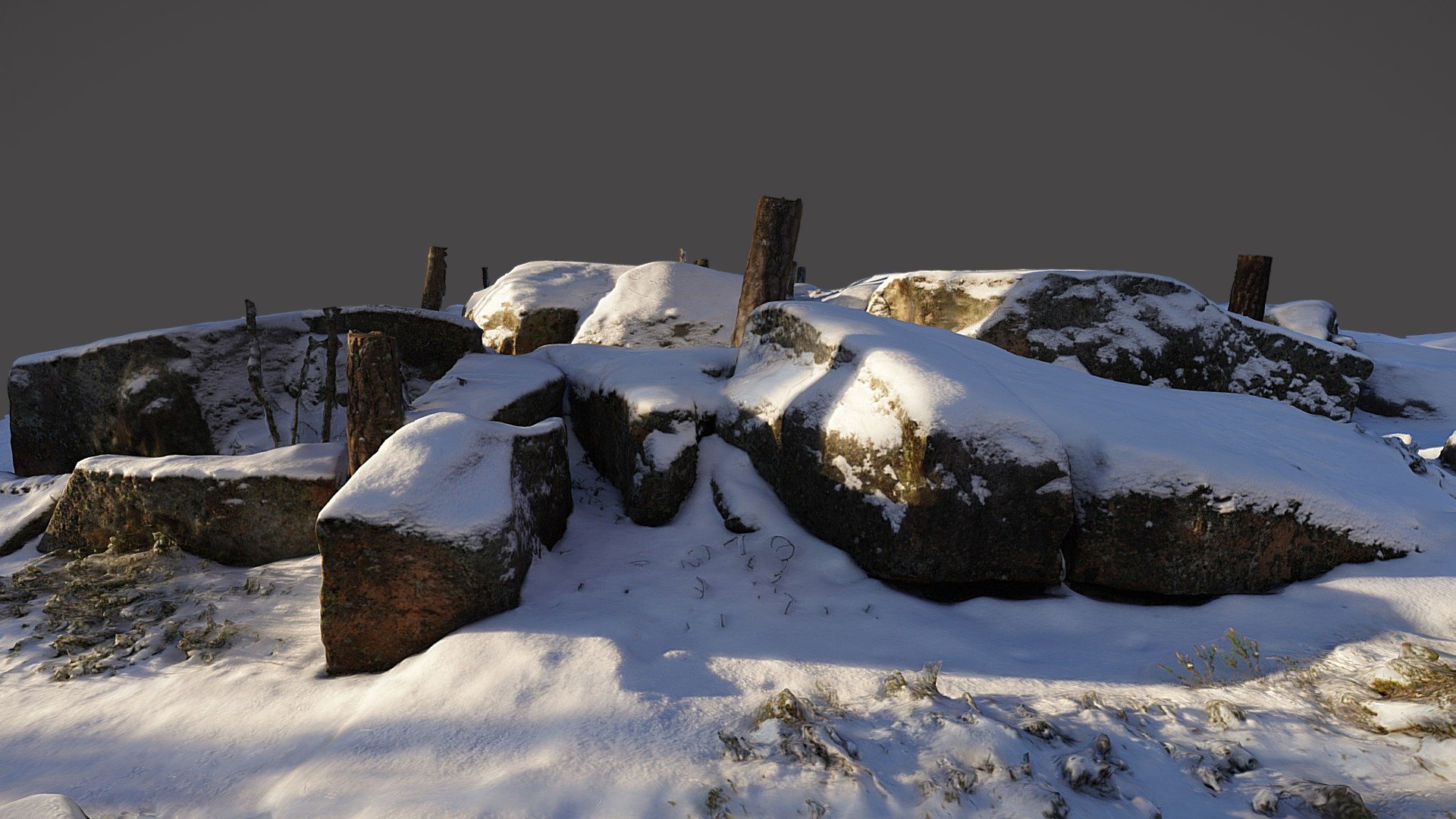 Rocks with snow - Download Free 3D model by Lassi Kaukonen ...
