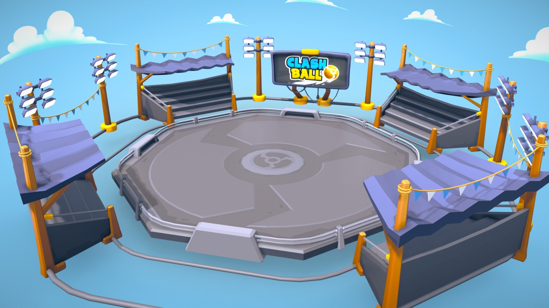 Arena stadium clashball lowpoly - Buy Royalty Free 3D model by haykel ...