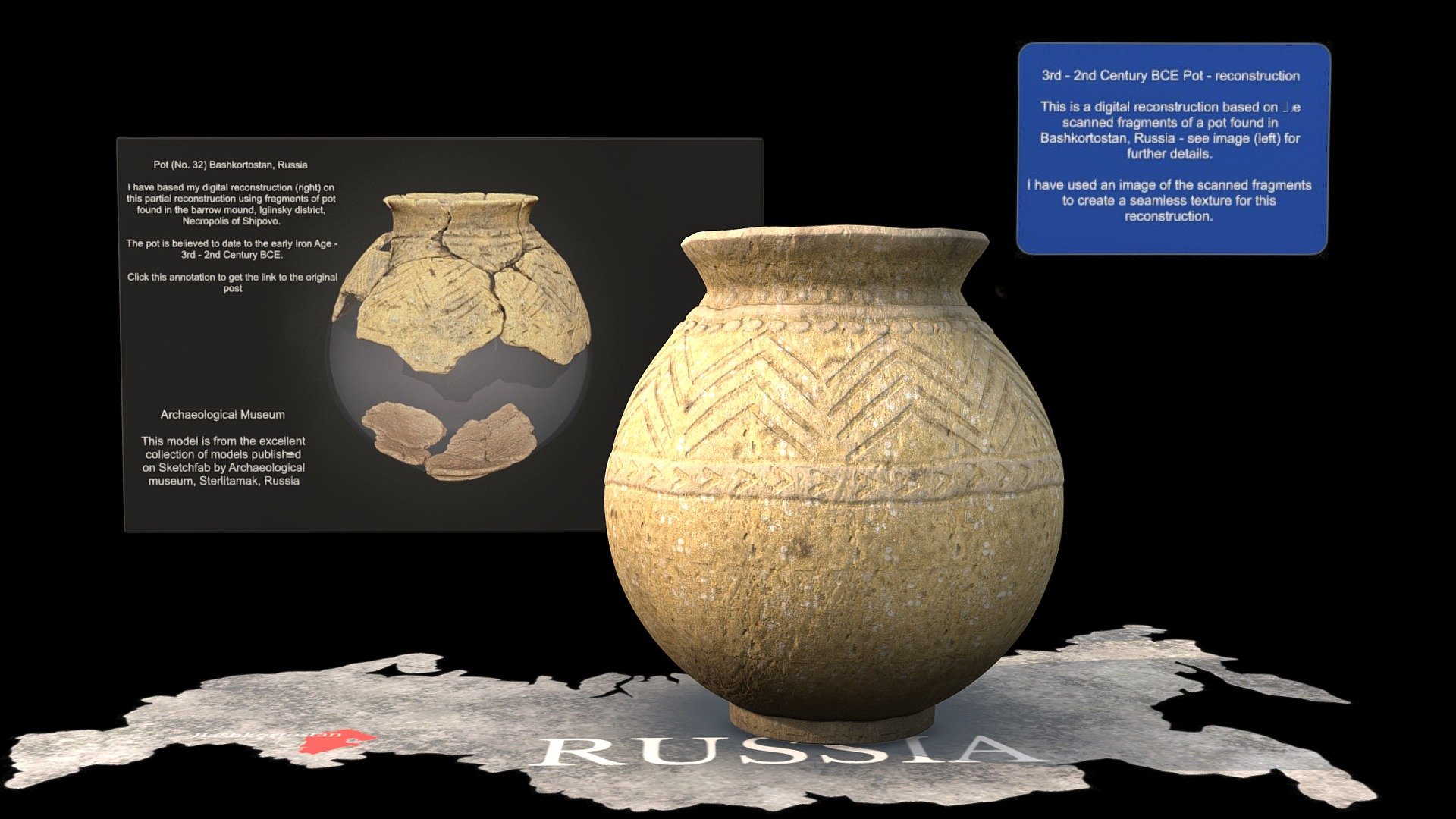 3rd - 2nd Century BCE Pot - reconstruction - Download Free 3D model by ...