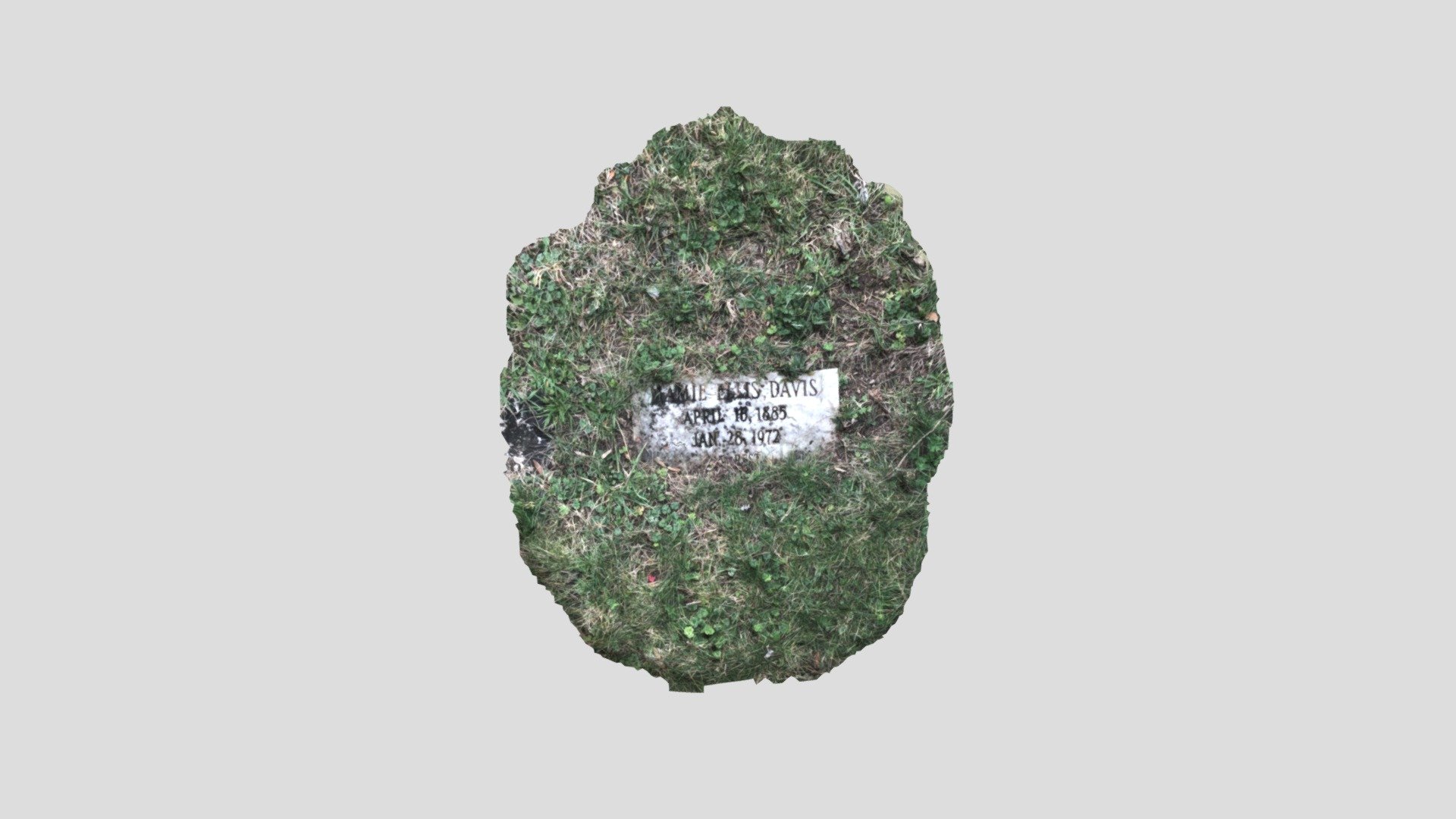 Mamie Ellis Davis Grave Marker - 3D model by Virtual Curation Lab ...