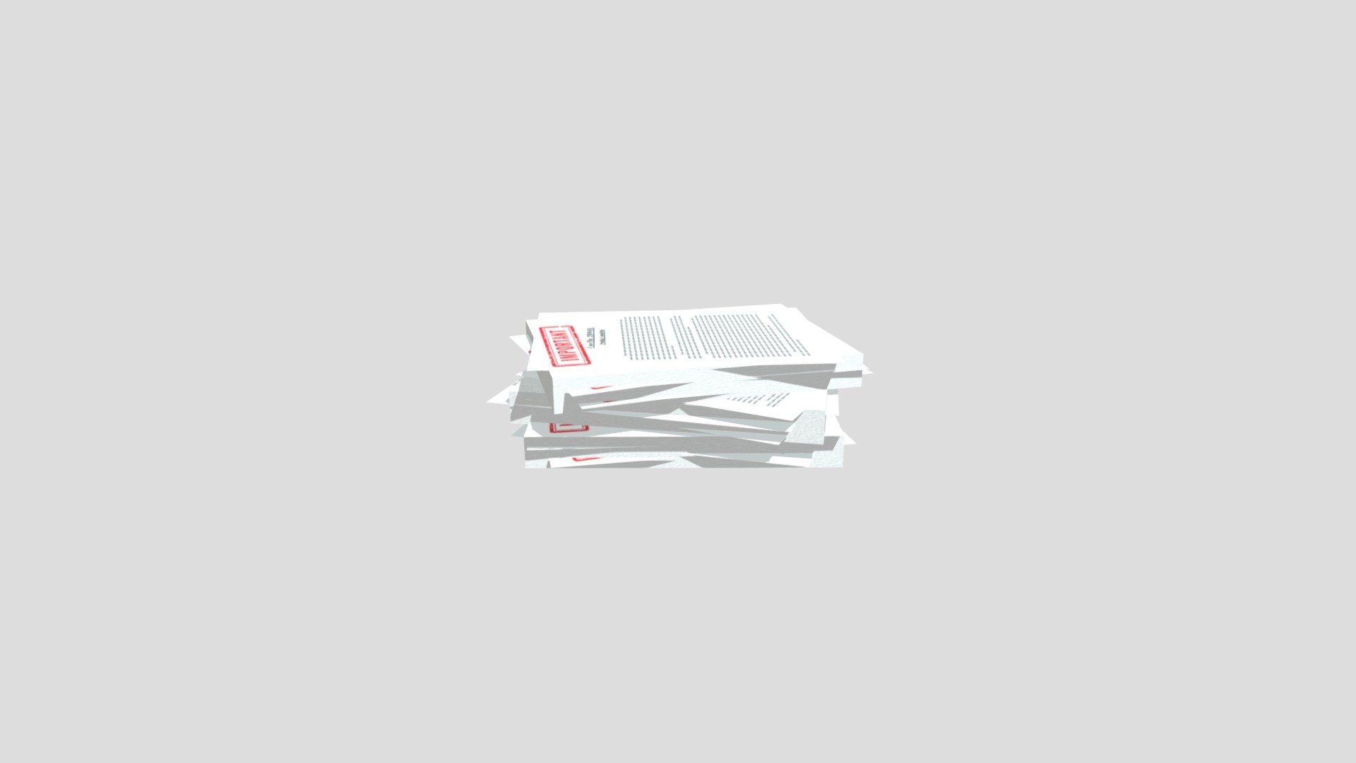 Important stack of paper - 3D model by axelotl2401 [ad6397d] - Sketchfab