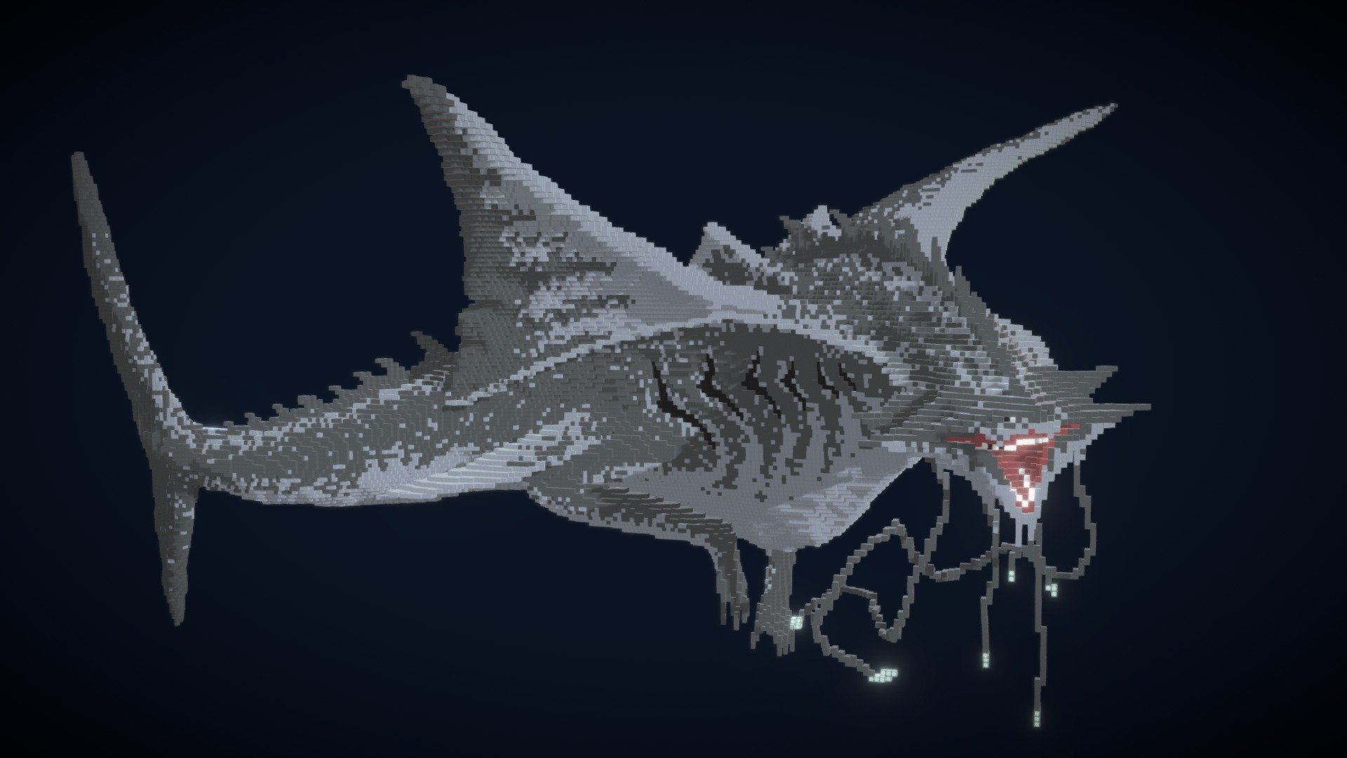Sharkdragon - Minecraft Sculpture - 3D model by Karagon ...