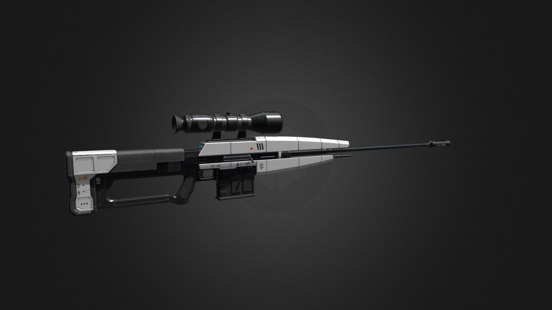 Sci-Fi Sniper Rifle - 3D model by Winston Valentine (@WinstonValentine ...