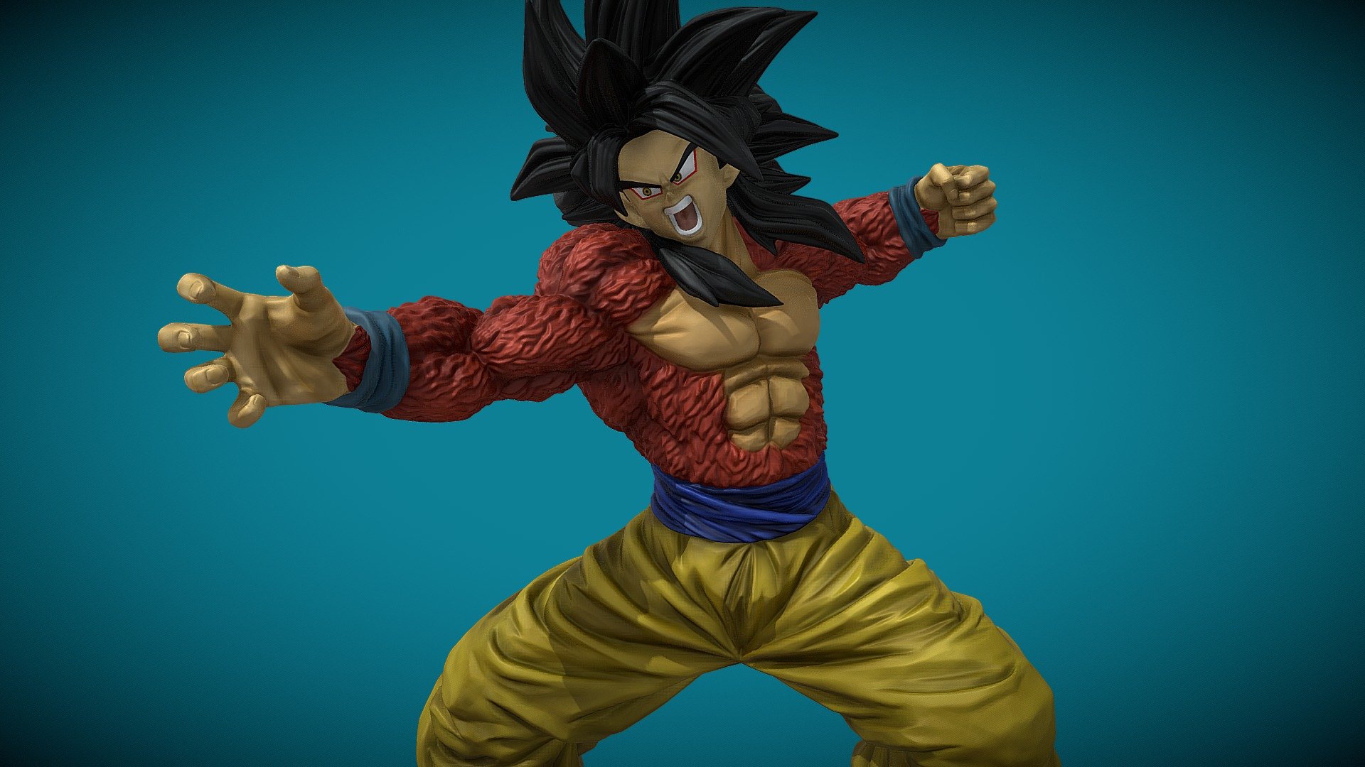 Goku Super Saiyan 4 - 3D model by FGArt (@gpdraw) [ad6efe8] - Sketchfab