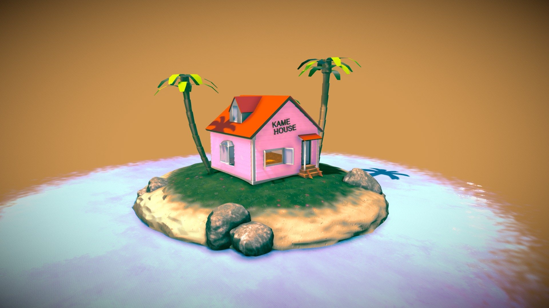 Kame House Sunset (Dragon Ball) - Download Free 3D model by imsergio07 ...