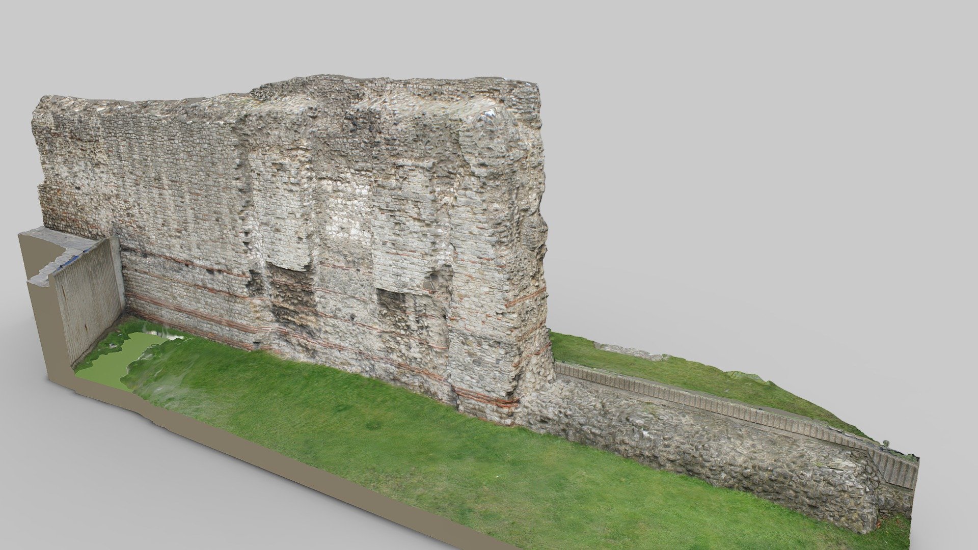 London Roman Wall At Tower Hill - Download Free 3D model by artfletch ...