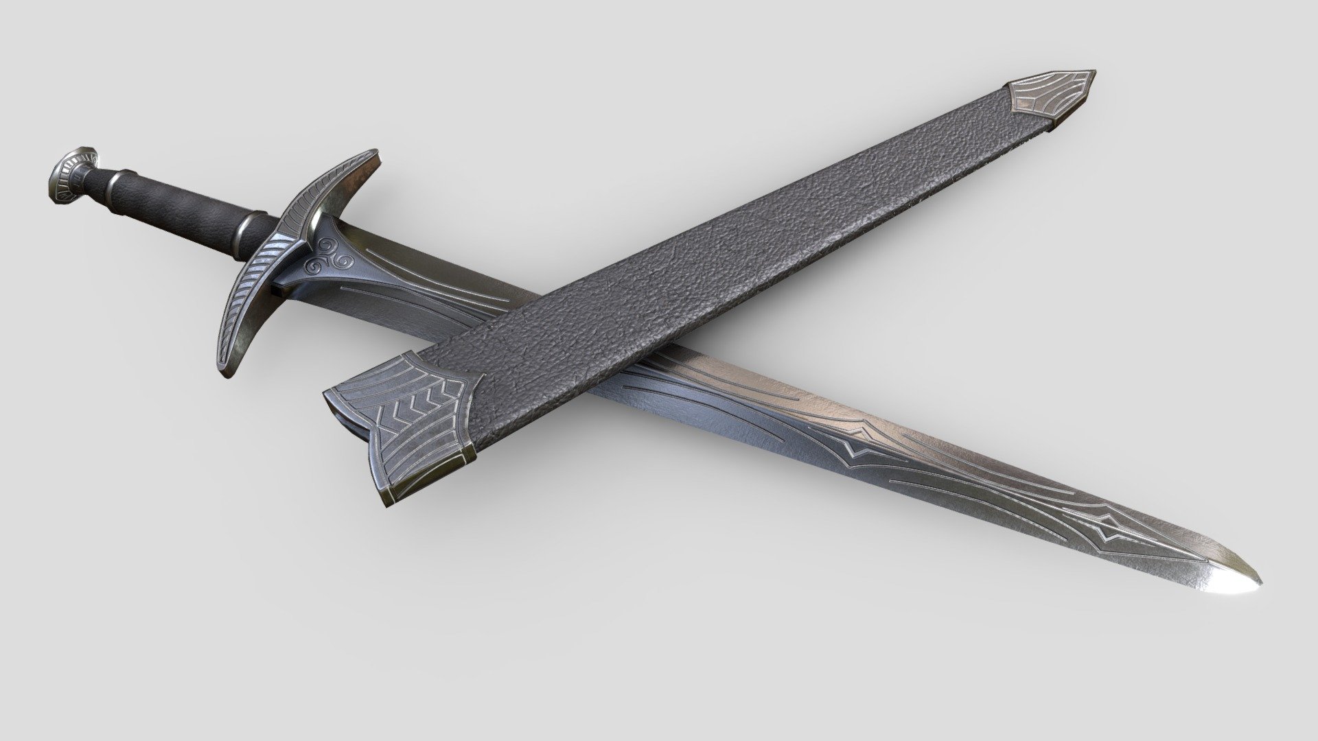 Single-handed longsword - 3D model by Egor Surin (@stark.egor) [ad78a42 ...
