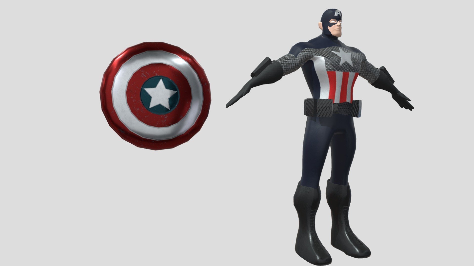 Captain America - Download Free 3D model by erlan.aripbay.bil [ad7c5d2 ...