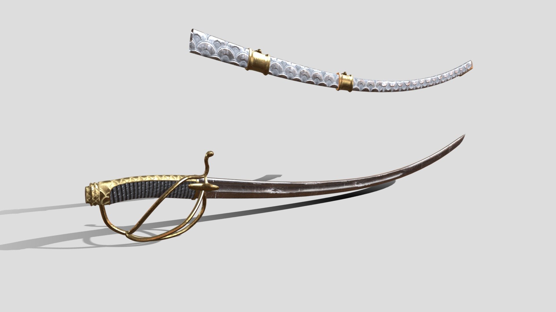 French Light Cavalry Sabre - 3D model by A1 (@MenOfMena) [ad80d2b ...