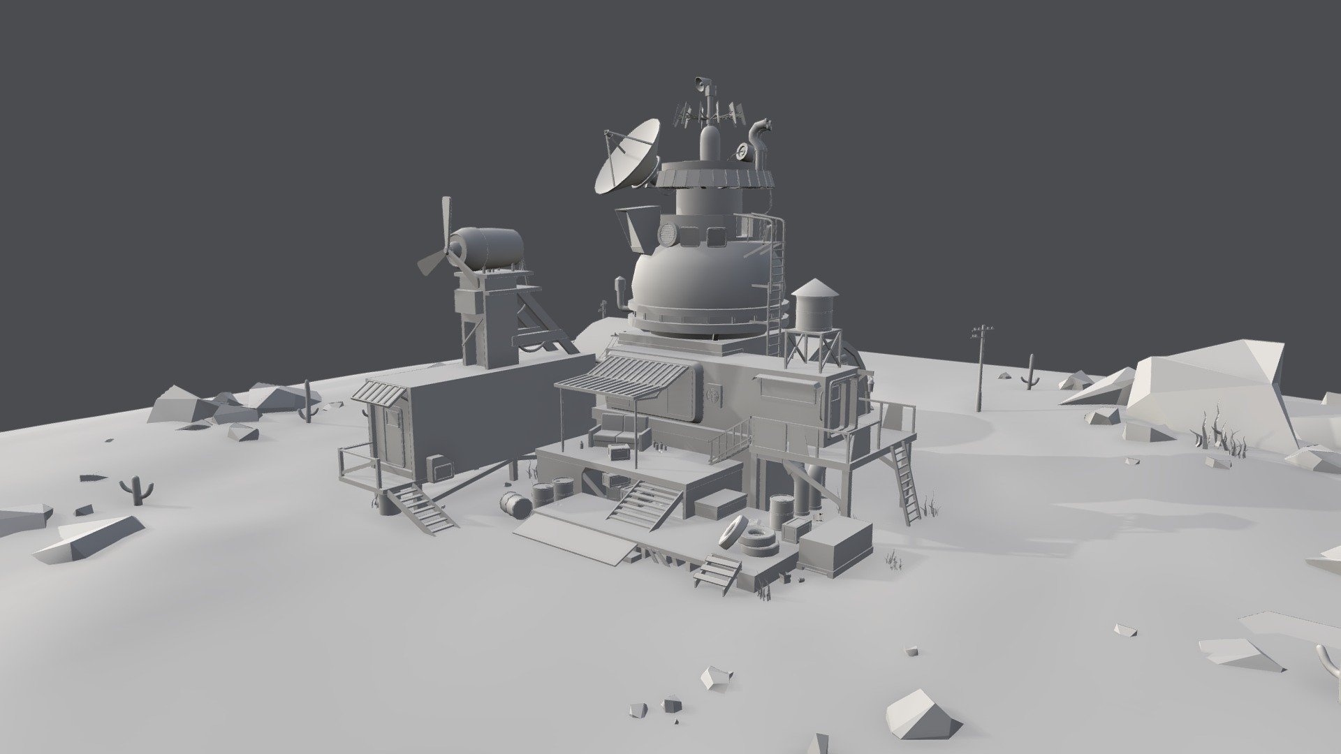 Meteorological research station (blocking) - Download Free 3D model by ...