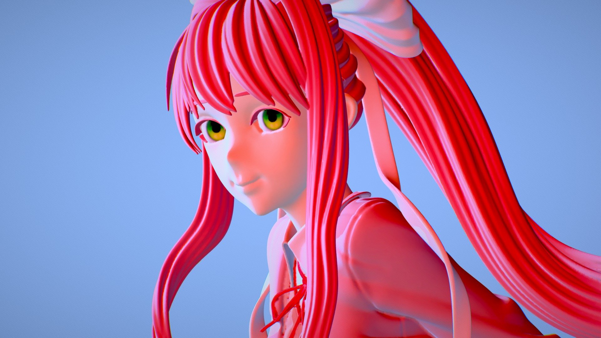 doki doki literature club monika - Download Free 3D model by MUxo (@Meeppeep) [ad8997c] - Sketchfab
