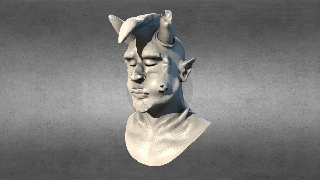 Handsome Mohawk Goblin Bust - 3D model by the_regressor (@the-regressor ...