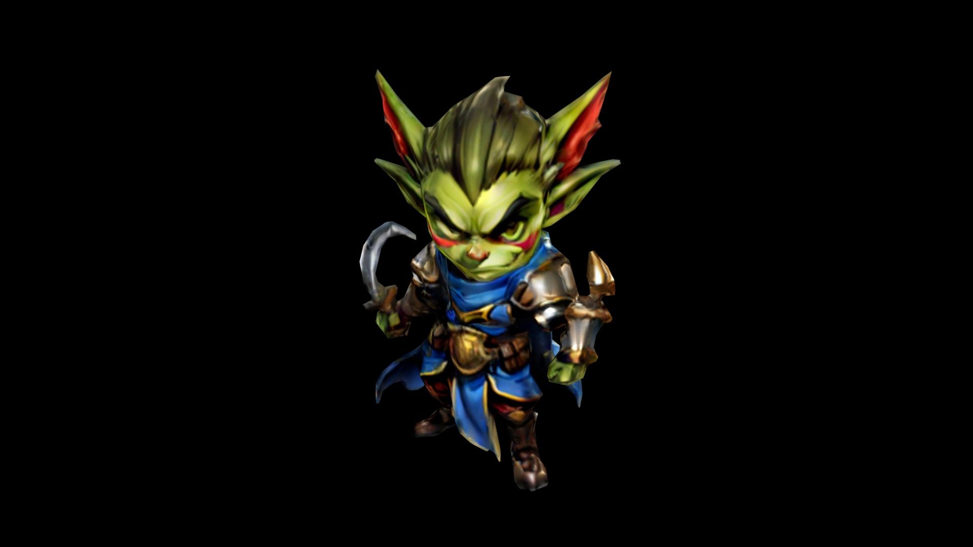 A battle-ready goblin knight stands ready for ac - Download Free 3D ...