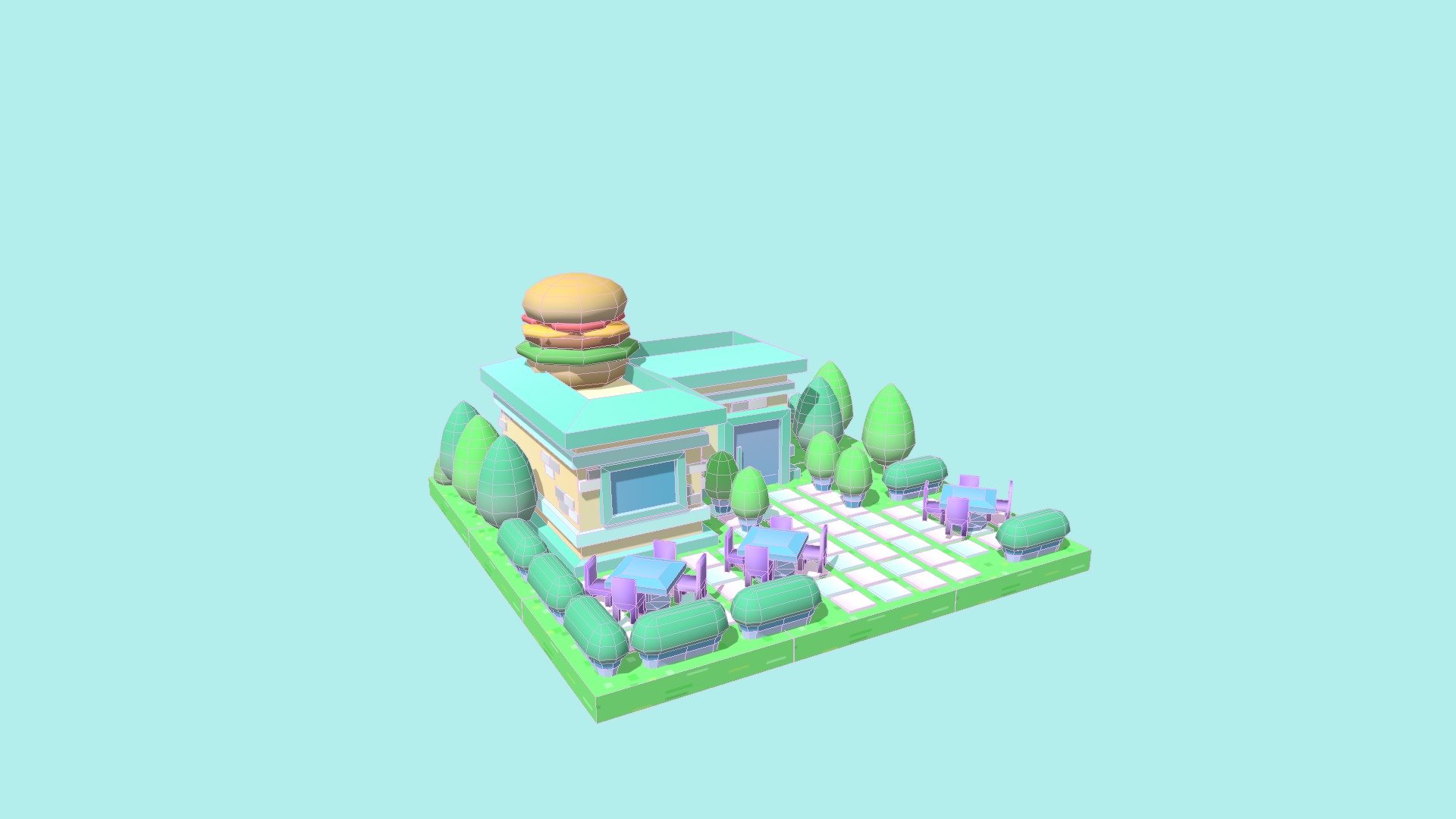 Burger Store - 3D model by donkletstudios [ad8f867] - Sketchfab