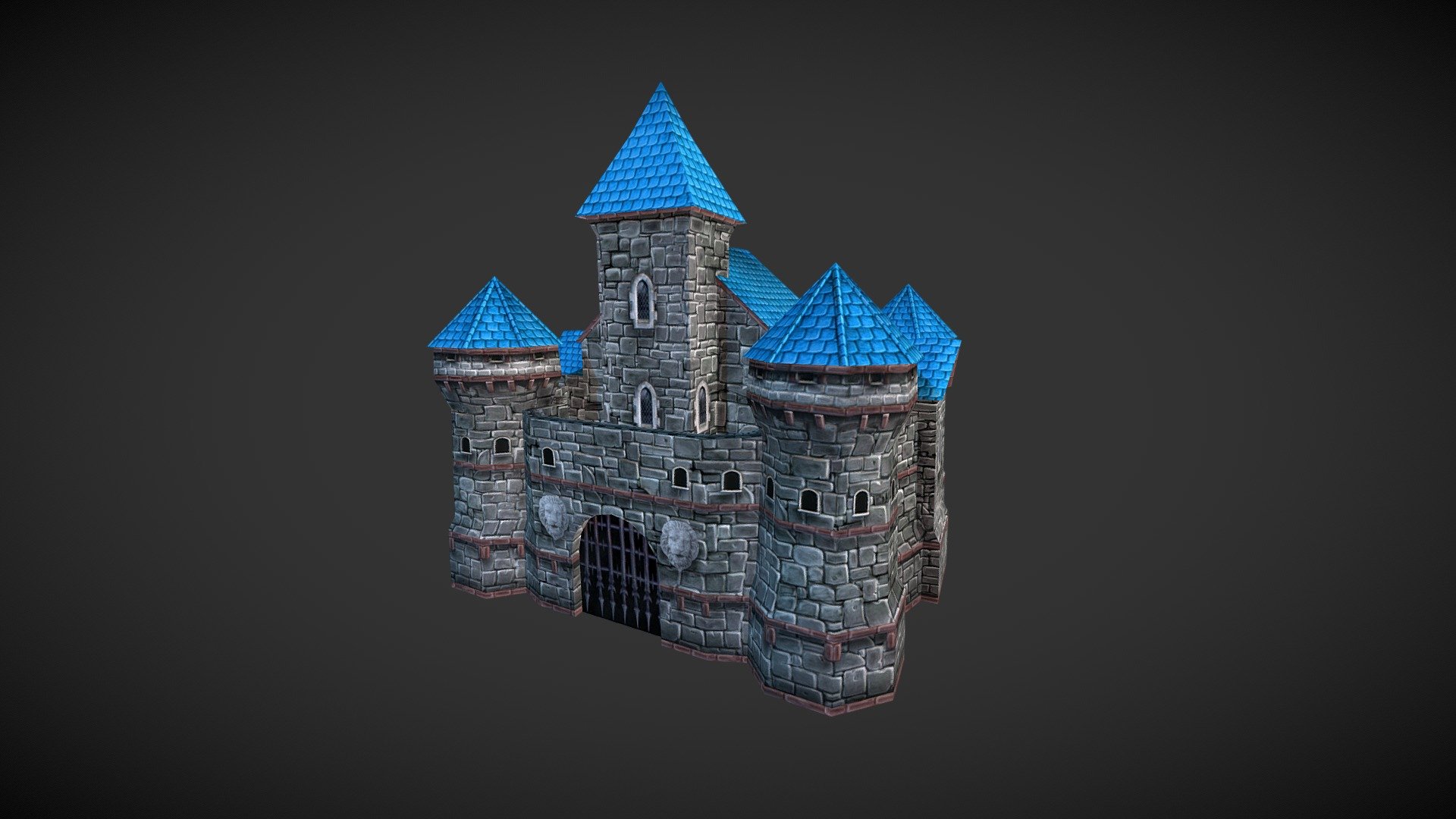 RTS Fantasy Buildings - Human Castle - Buy Royalty Free 3D model by ...