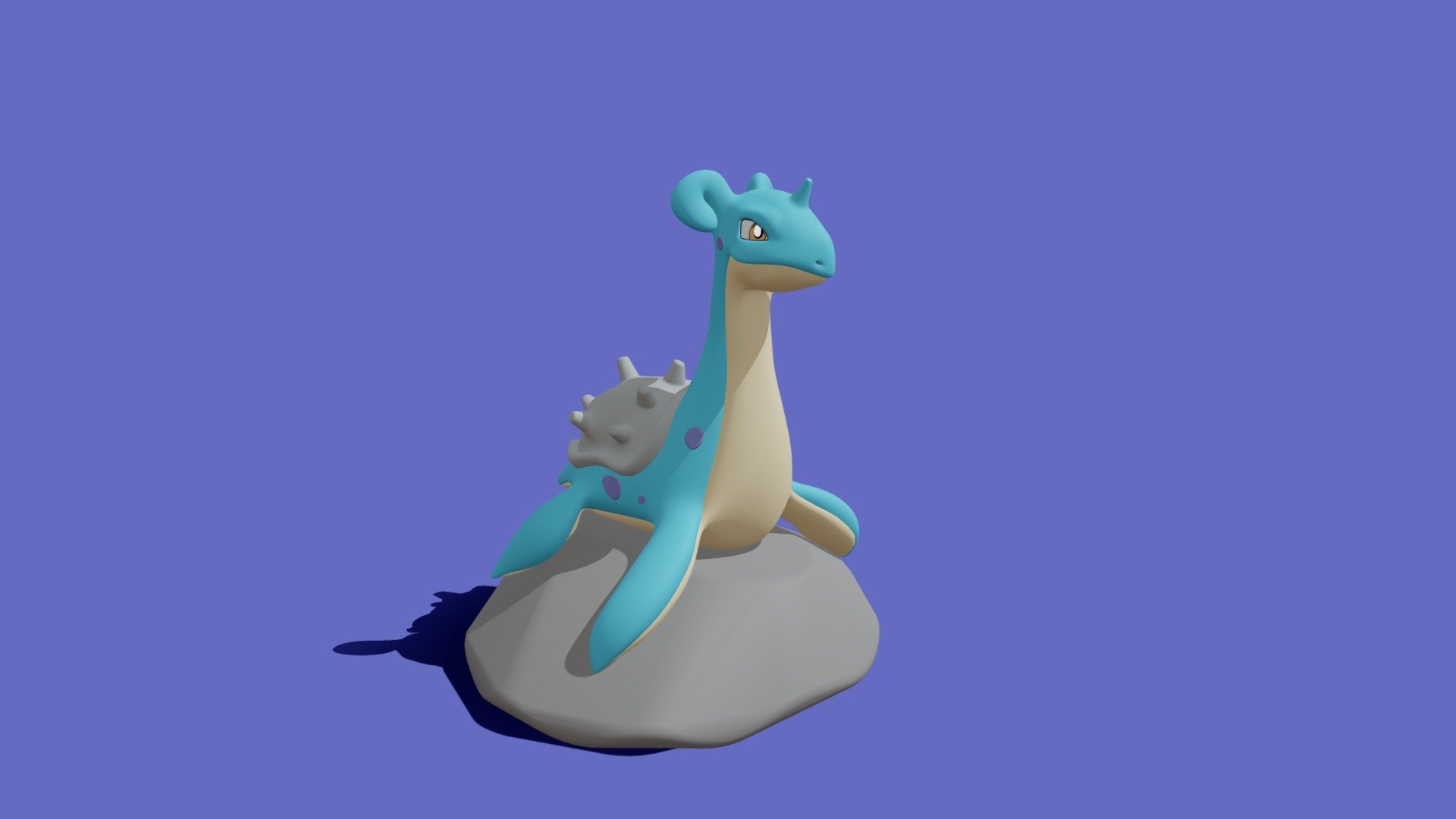 Lapras on a rock model - Download Free 3D model by spritemare [ad915b9 ...