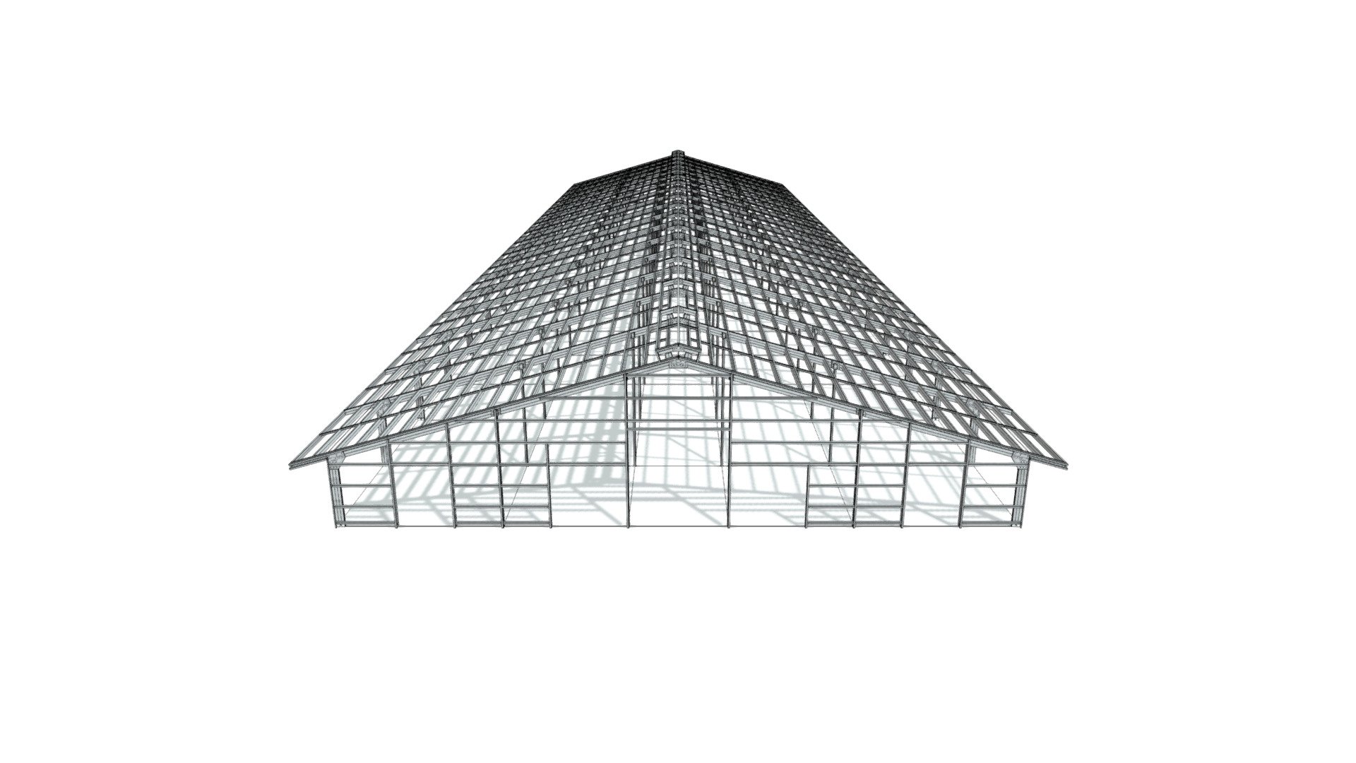 ARC - 36.1 x 136.0m Wintering Shed - 3D model by Central Steel Framing ...