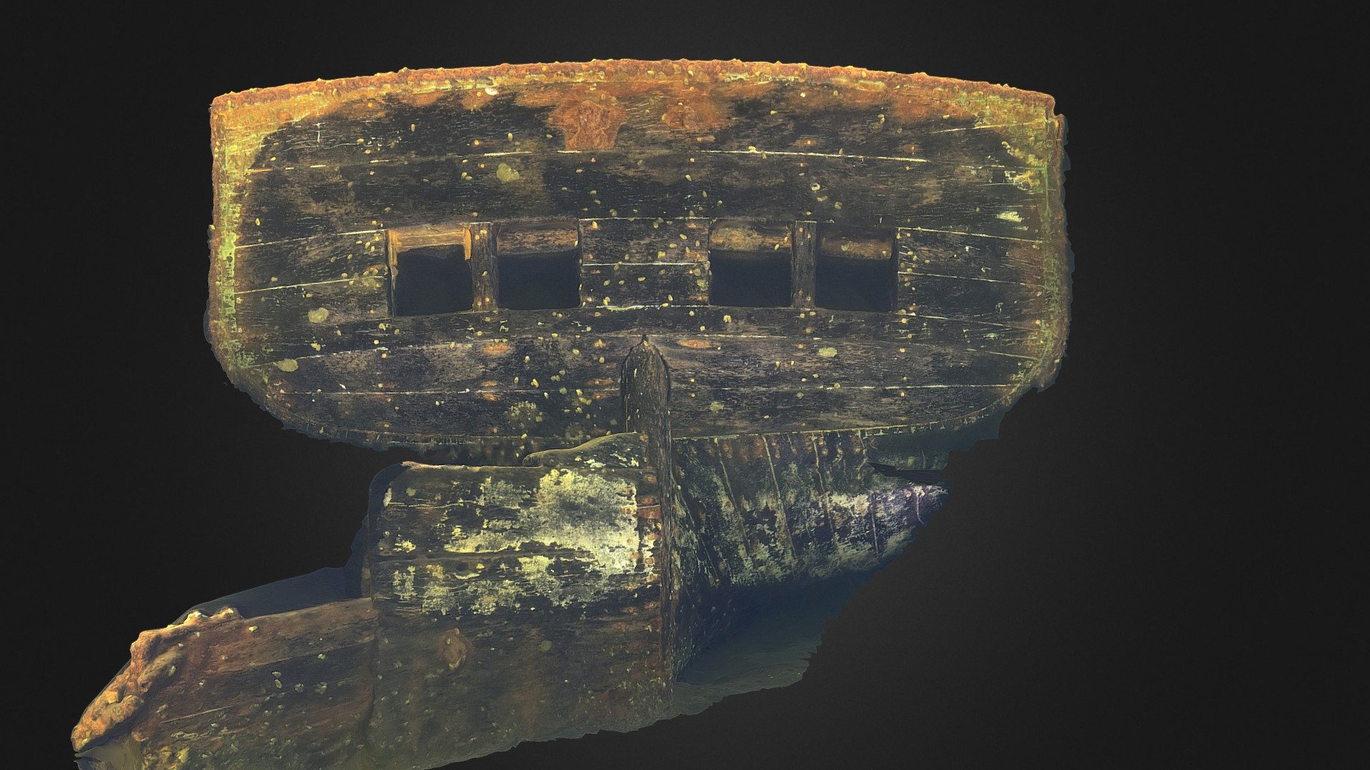 Lake Champlain Canal Sloop Stern section/rudder - Download Free 3D ...