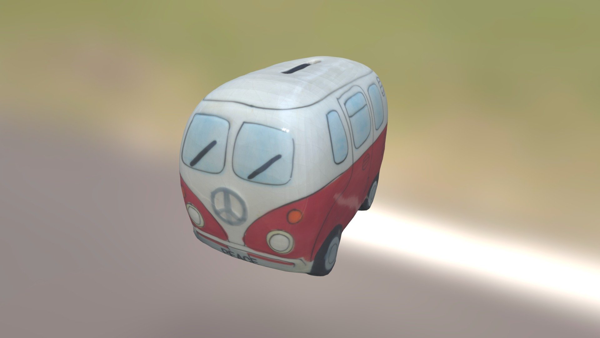Bus (Moneybox) - Retopology from photogrammetry - 3D model by Julia ...
