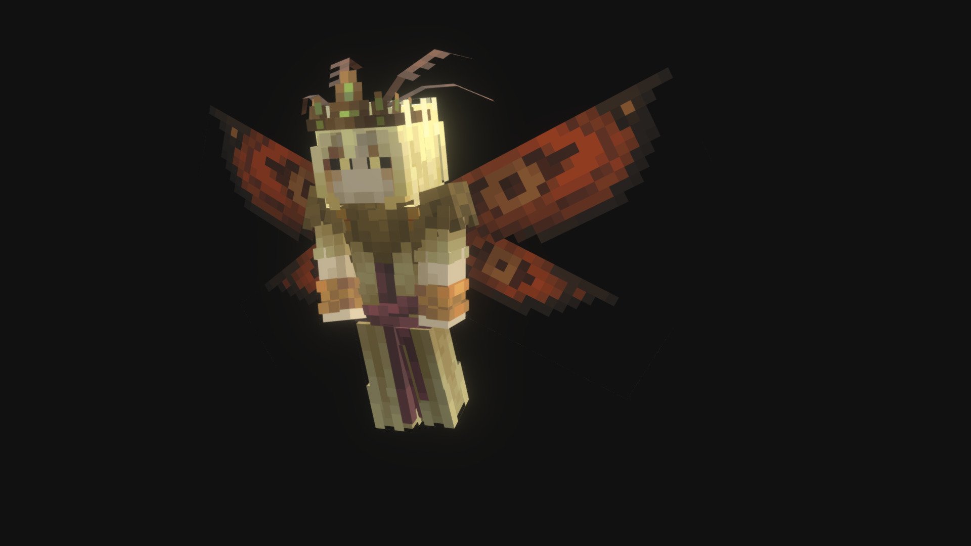 Moth Fairy [Commission] - 3D model by gammabyte [ada39ae] - Sketchfab