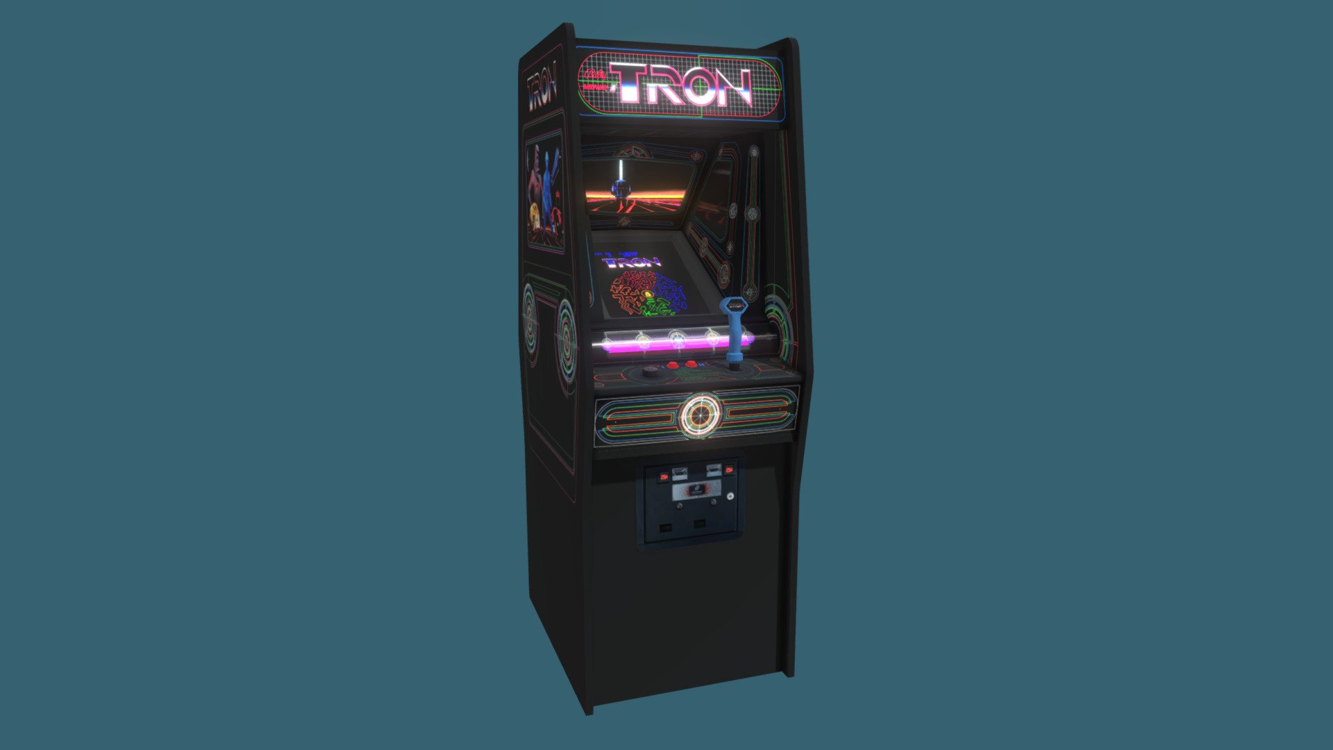 Bally Midway Tron Arcade Machine - Download Free 3D model by Big Jojo ...