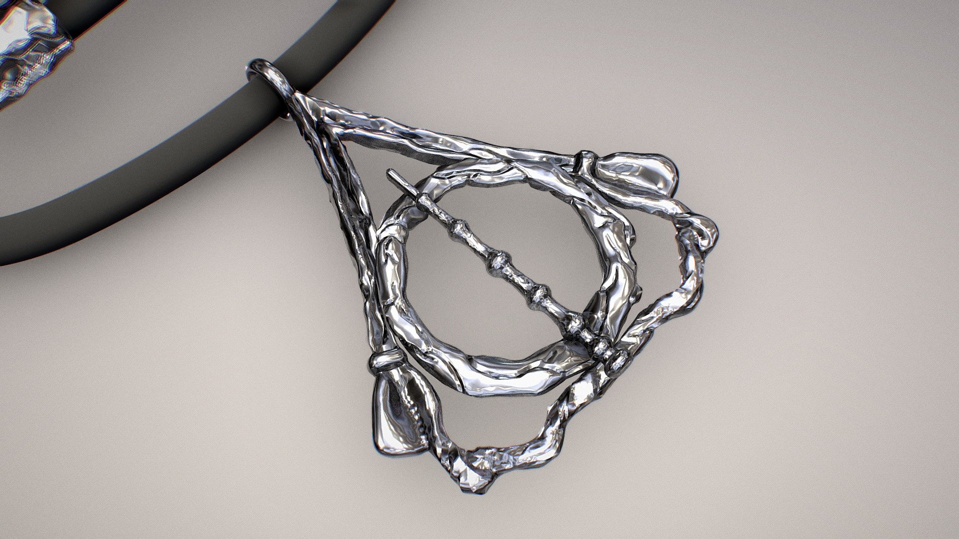 Harry Potter Deathly Hallows pendant - 3D model by Wox936 Jewlry design ...