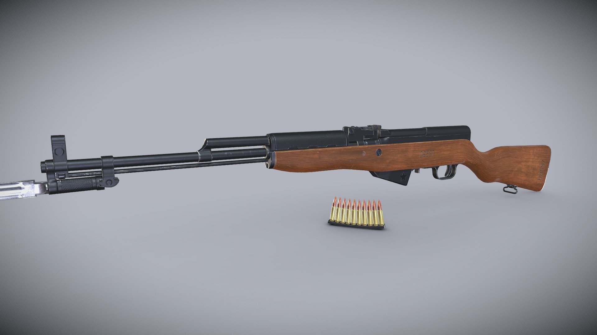SKS Semi Automatic Rifle - Download Free 3D model by MaX3Dd [ada722d] - Sketchfab