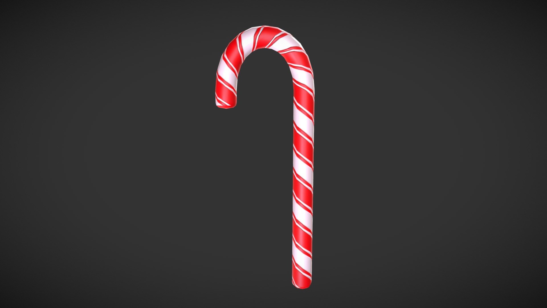 Candy Cane - 3D model by Kaypro [ada8147] - Sketchfab