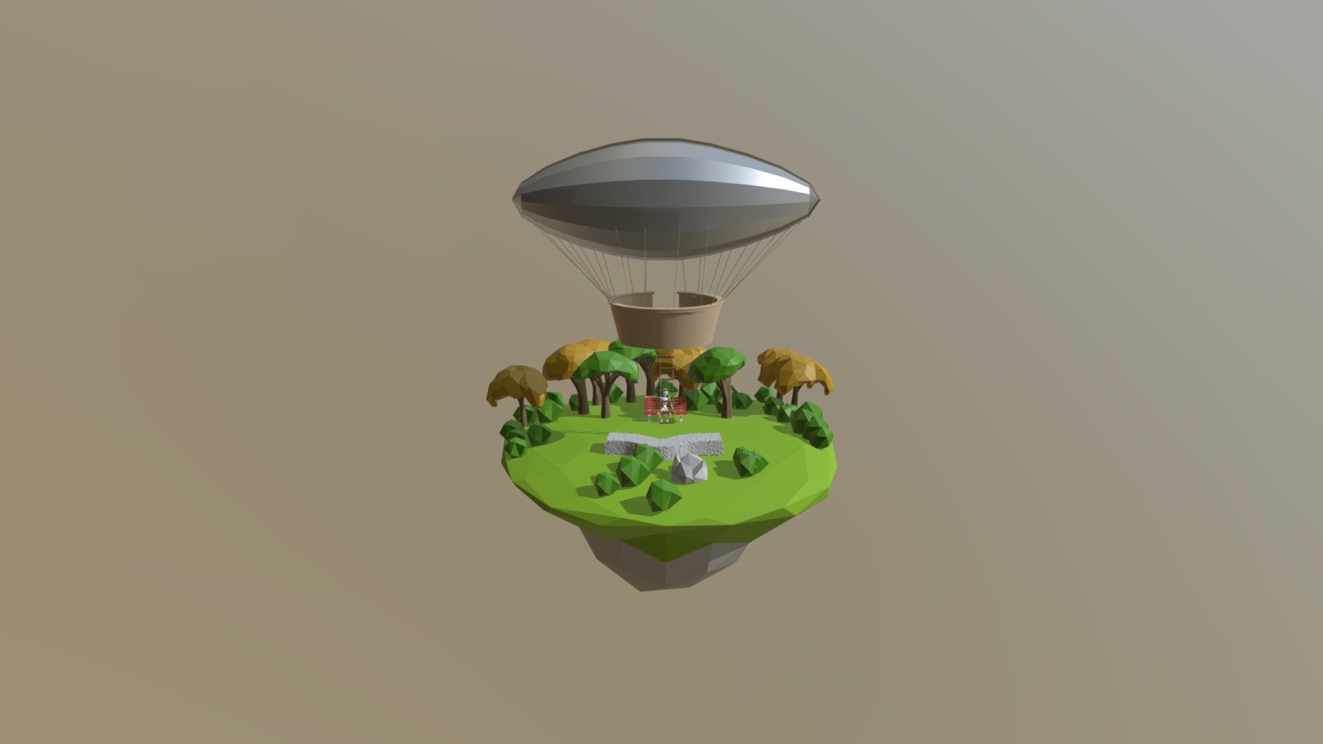 lo-poly Sunday - 3D model by davidope [ada9d52] - Sketchfab