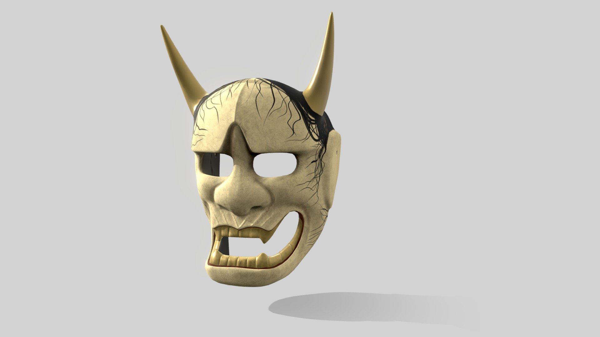 Hannya mask - 3D model by Alina Suvorova (@alinasuv) [adaa53a] - Sketchfab