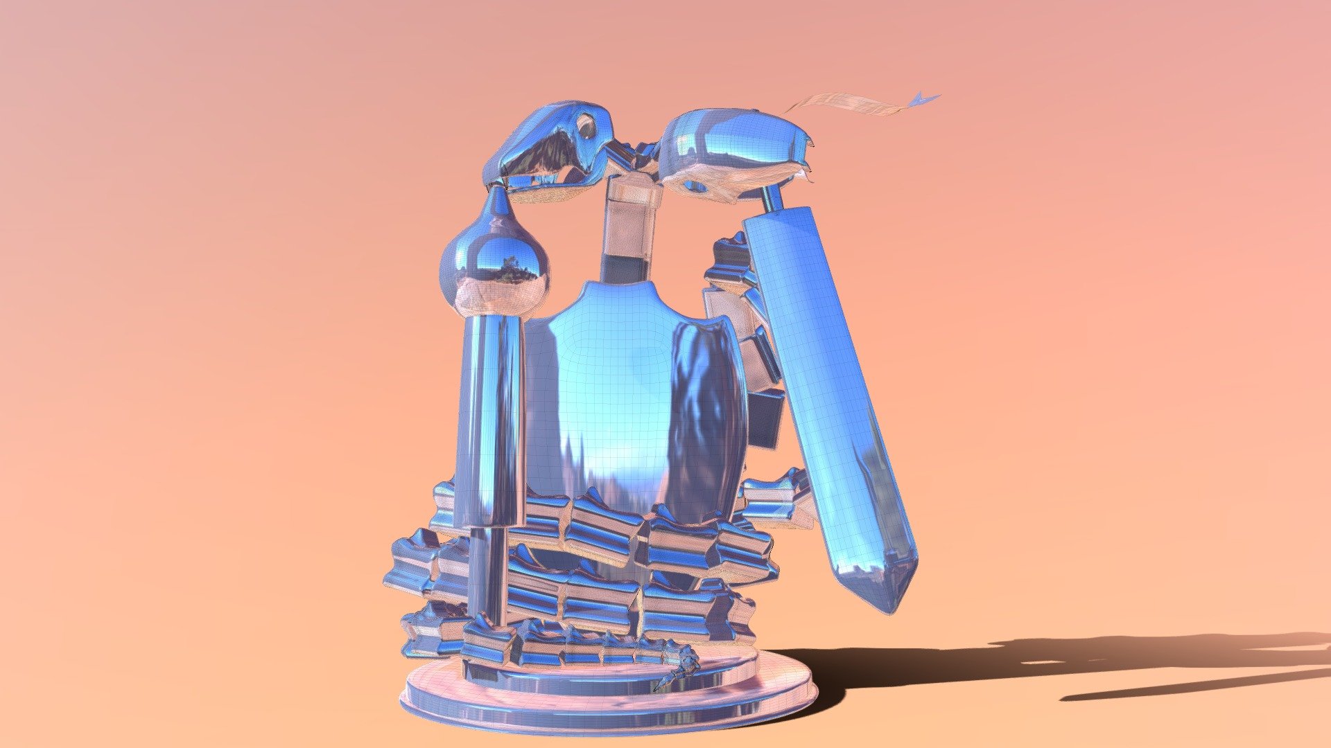 bone snake knight - 3D model by shelbyholcombe [adaba04] - Sketchfab